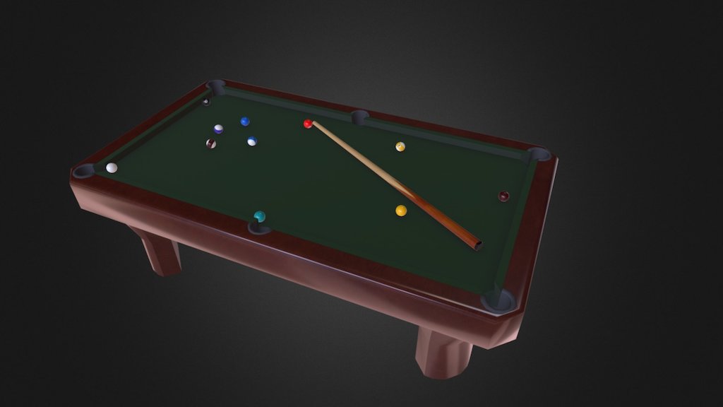 Billard table - 3D model by Xephira [1a8b430] - Sketchfab