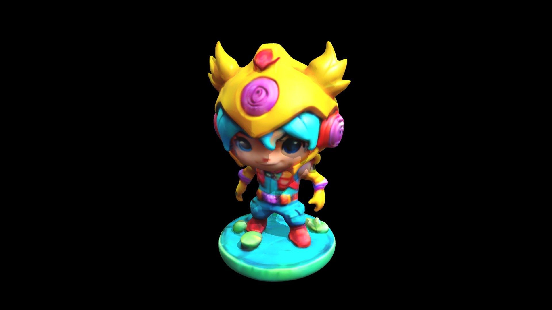 Colorful Hero Figurine The figurine portrays a v - Download Free 3D ...