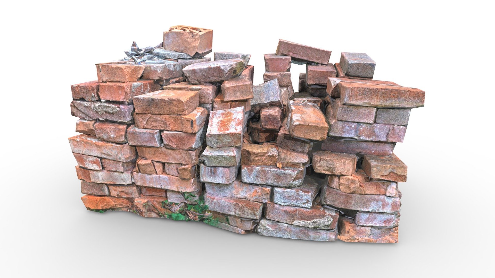 Stack Of Bricks (Game Ready / 2K PBR) - Download Free 3D model by ...