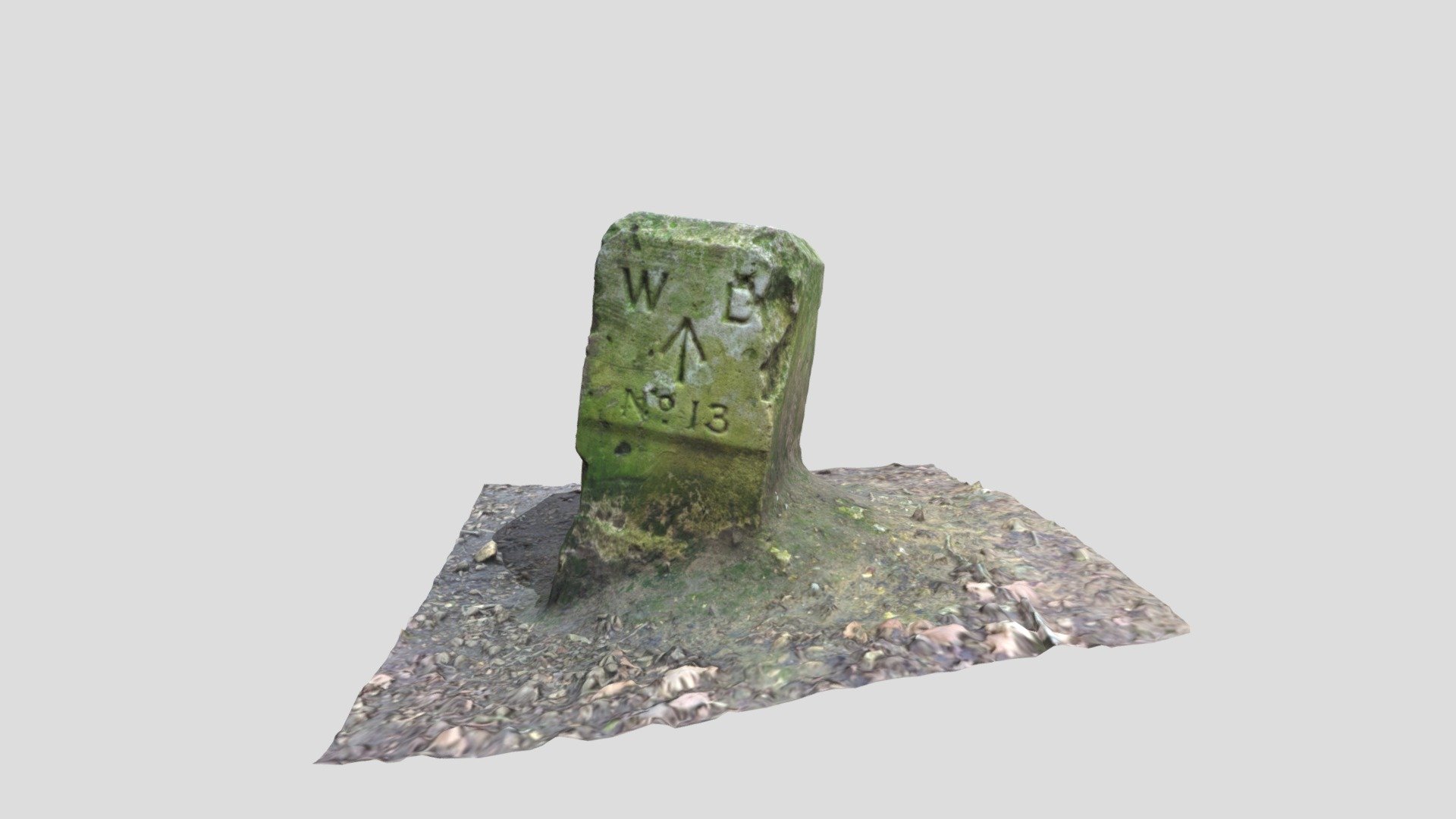 Reigate War Department Boundary Stone No.13 - 3D model by National ...