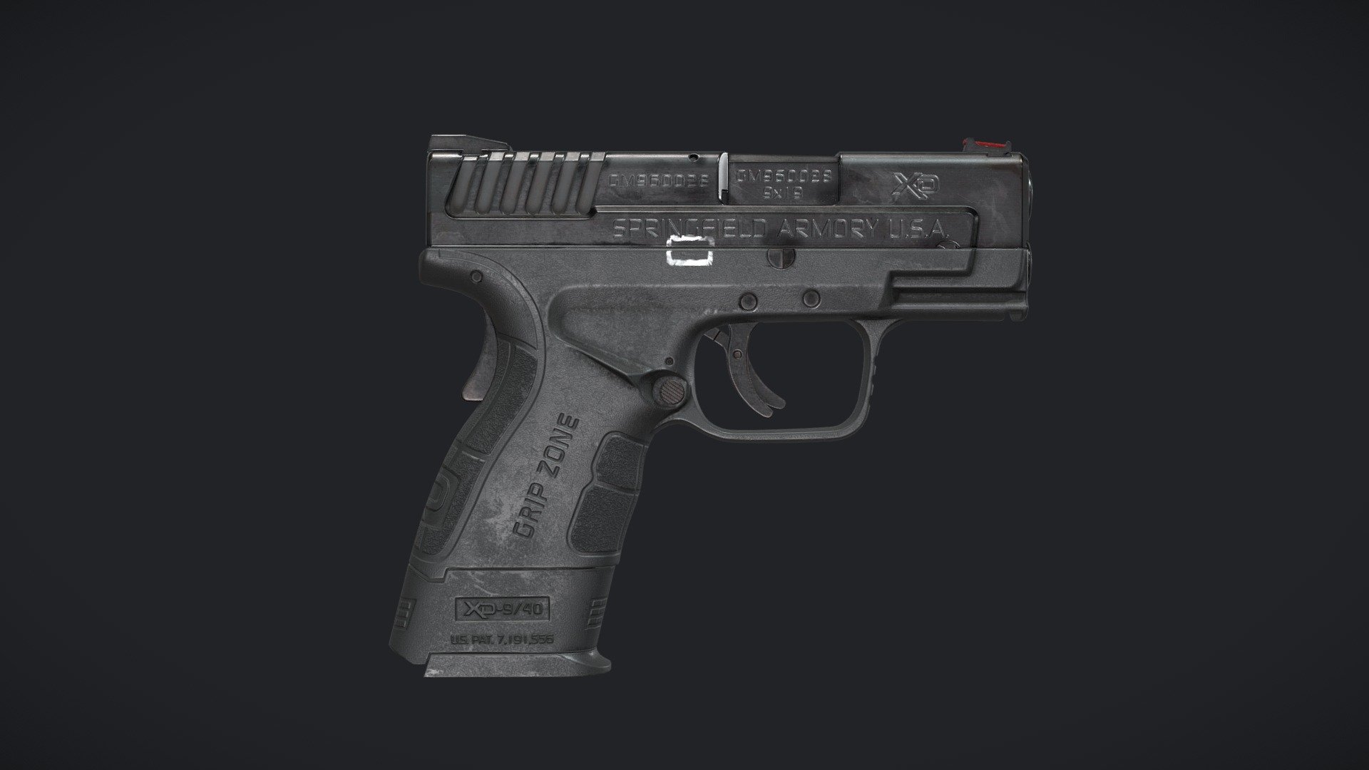 Springfield XD-MOD2 - Black - 3D model by Orshia 3D (@TalhaHelvaci ...