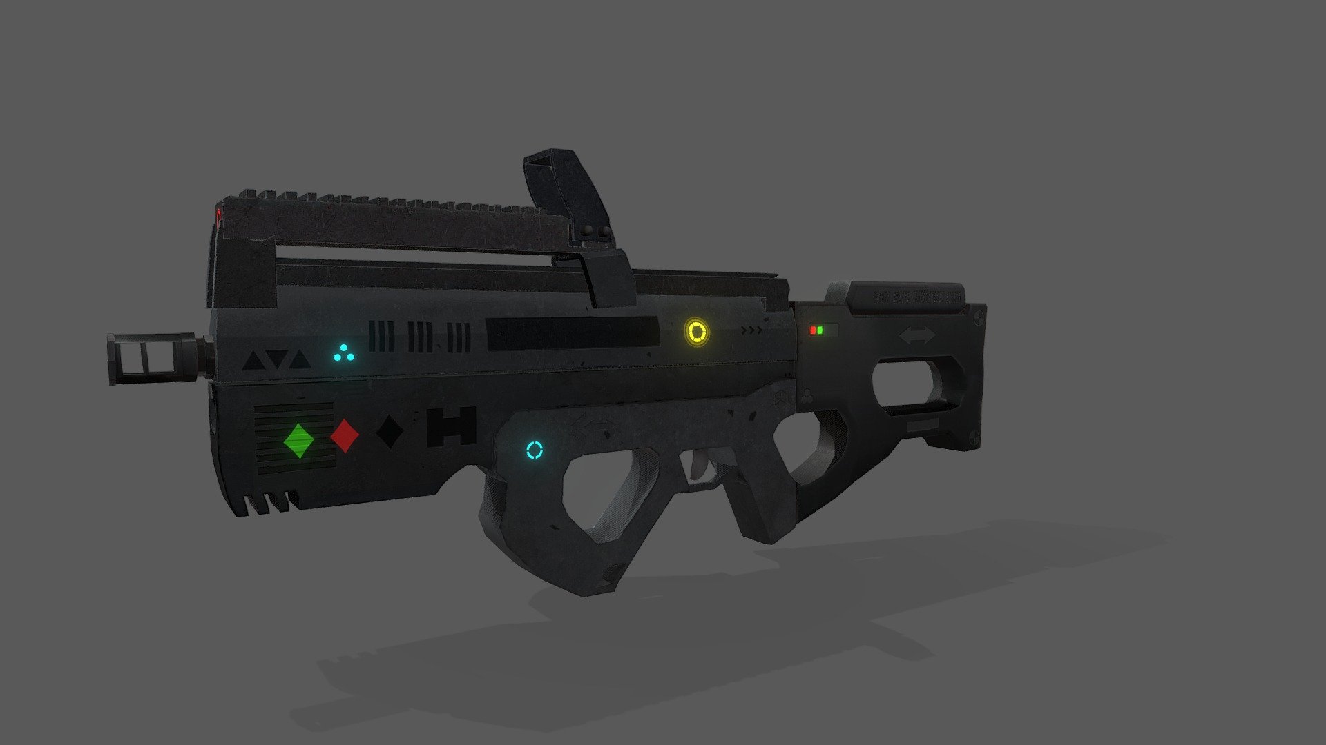 Low poly Scifi Gun PBR Game ready - Download Free 3D model by Siddharth ...