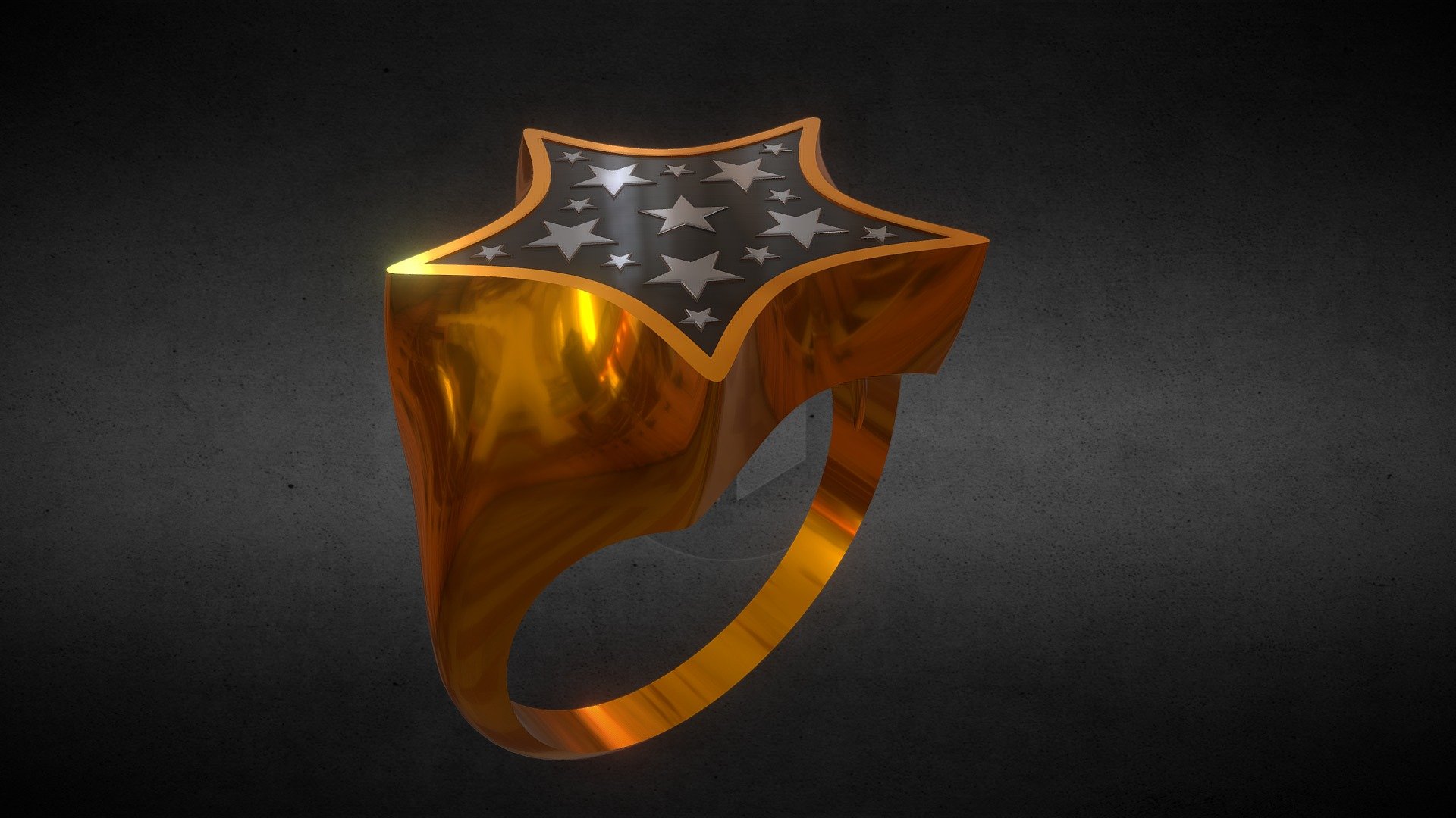 Star ring - 3D model by Mr.Ten [1a988c5] - Sketchfab