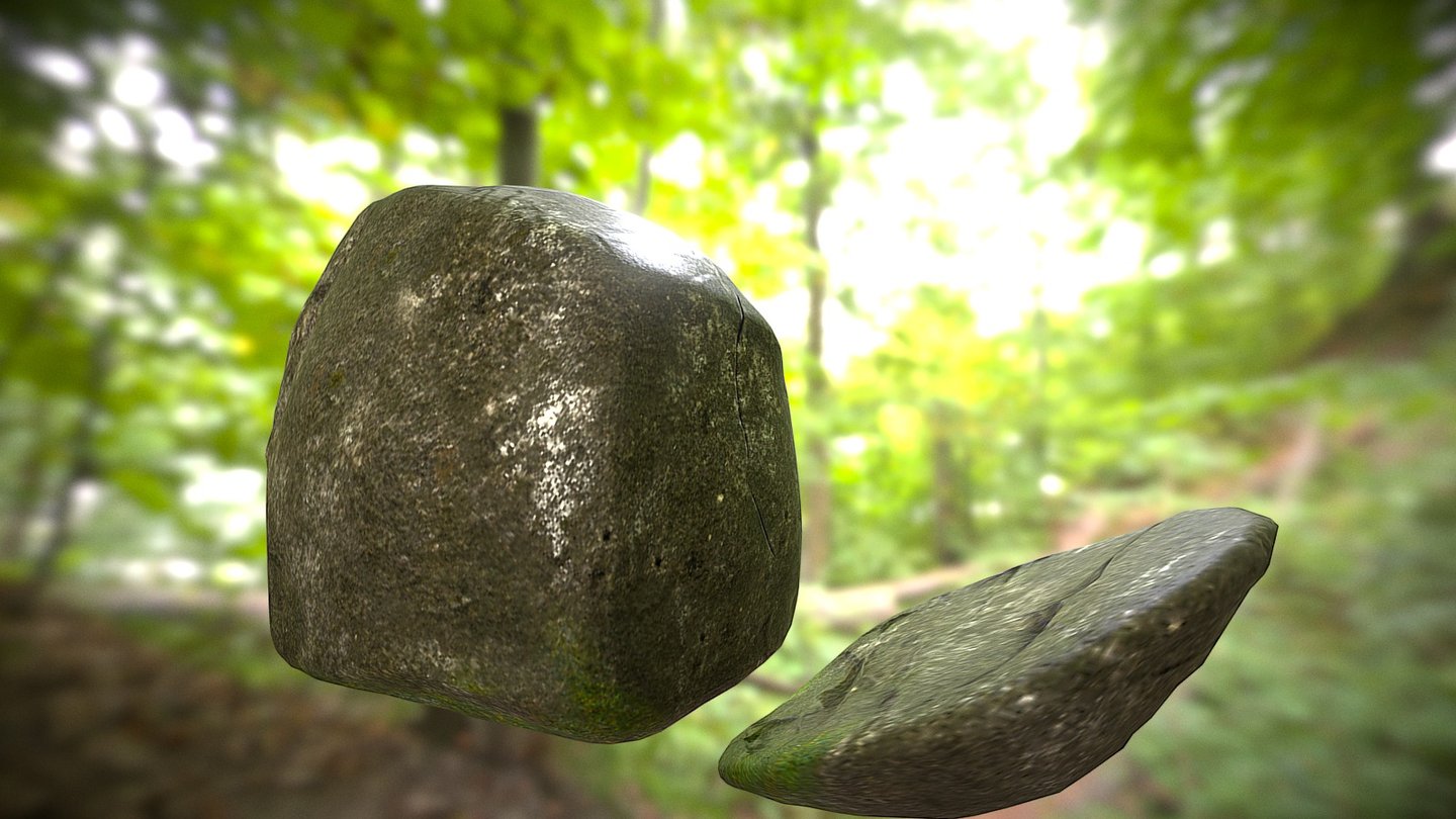 Greenstone Rock - Split - 3D model by Arlen De Cambre (@arlendecambre ...