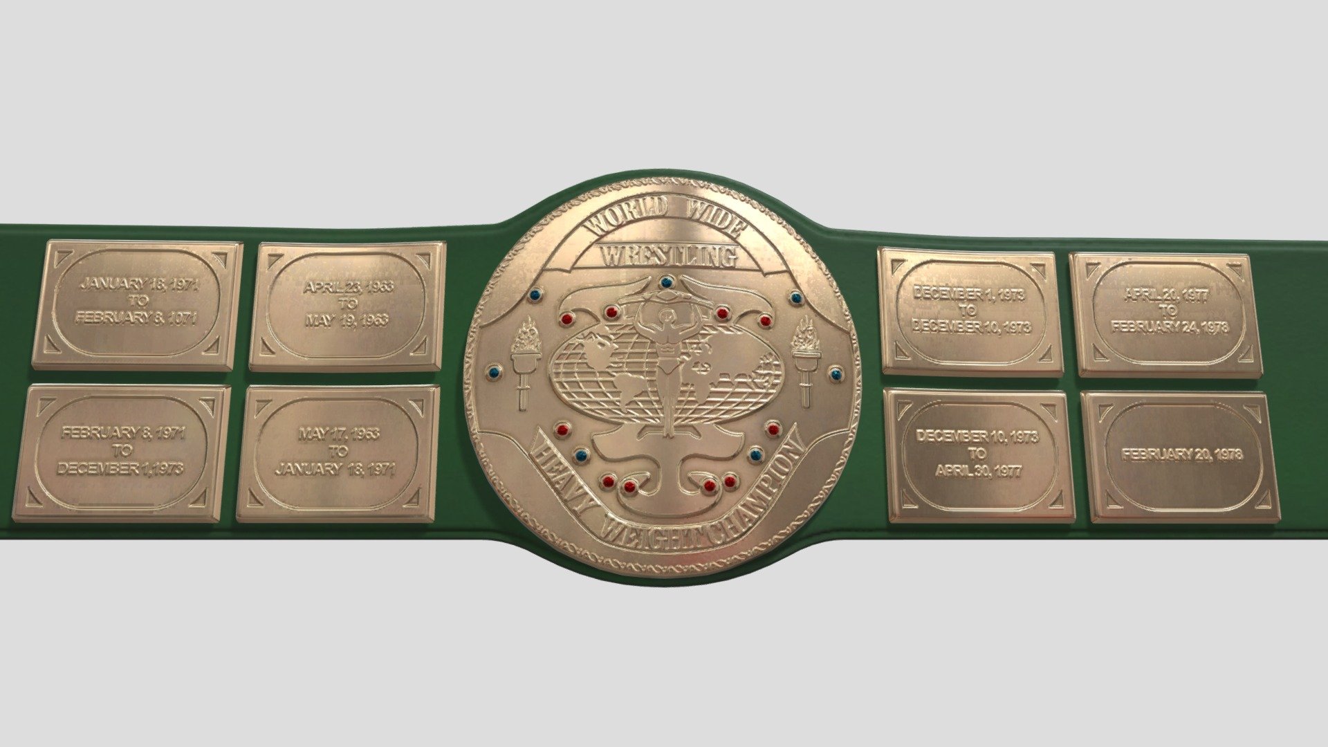 WWWF - WORLD HEAVYWEIGHT CHAMPION BELT - Download Free 3D model by ...