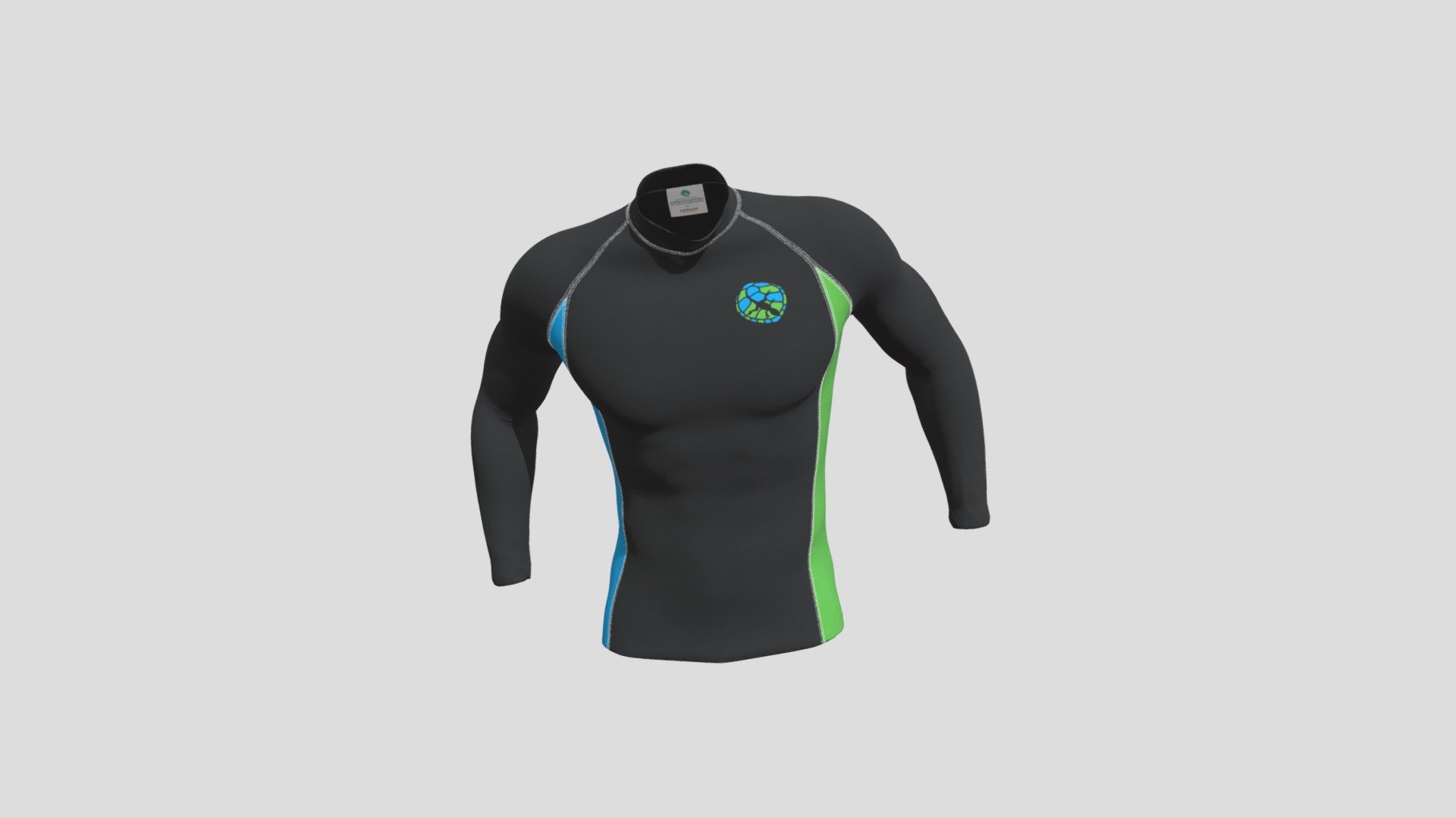 Rash Guard Ambassadors of the Environment B - Download Free 3D model by ...