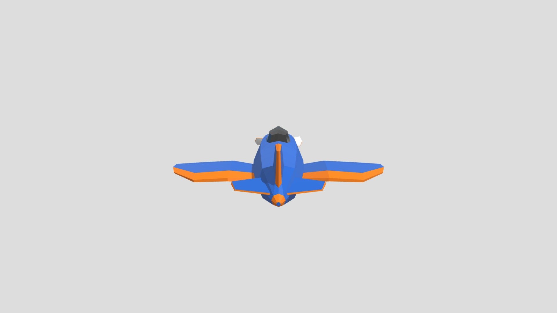 Blue low poly toy plane - 3D model by mbj03 [1aaa8c9] - Sketchfab