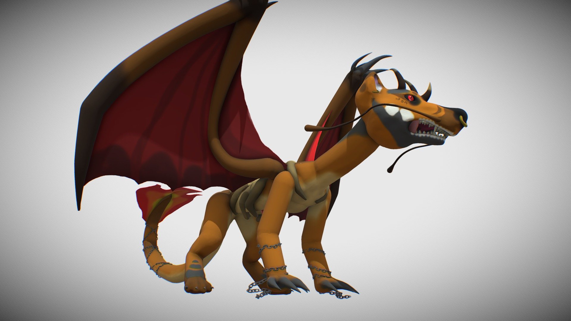 Wolf Dragon Creature - 3D model by MoonlightART [1aac279] - Sketchfab