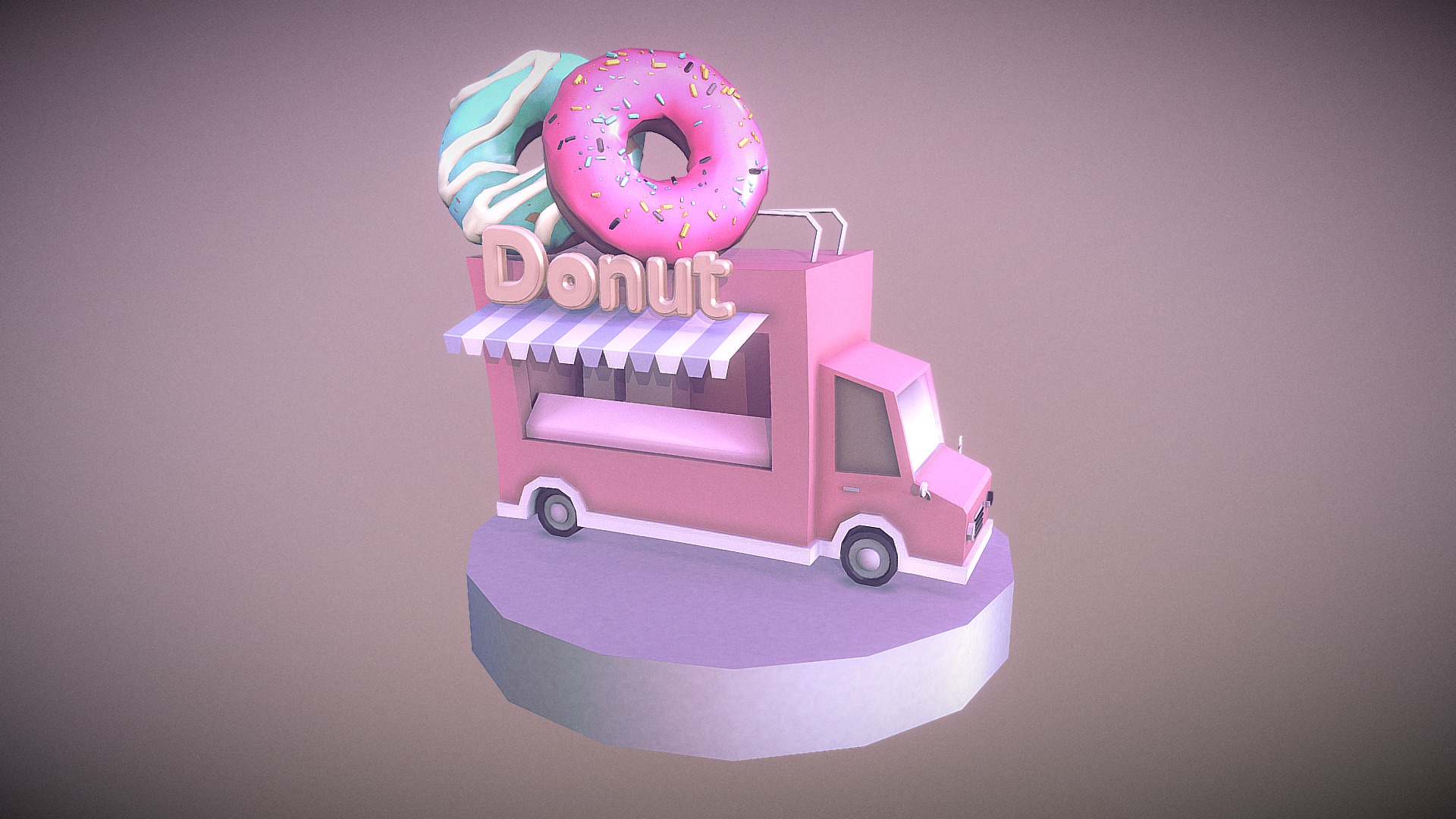 donut car sell - 3D model by anusorn (@ohanusorn) [1aad384] - Sketchfab