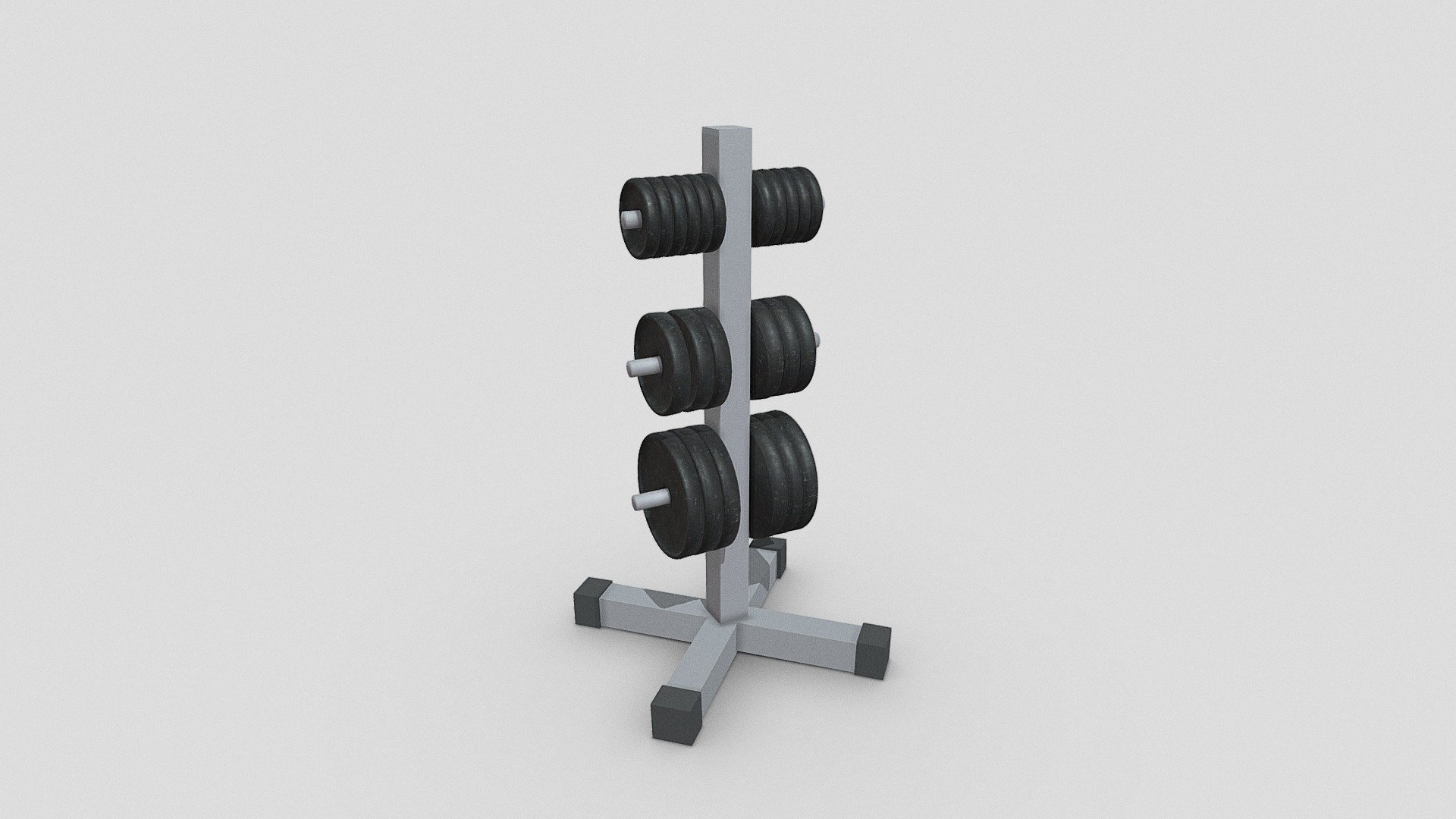 Dumbbell Plate Weight Rack - Buy Royalty Free 3D model by Marc Sawyer ...