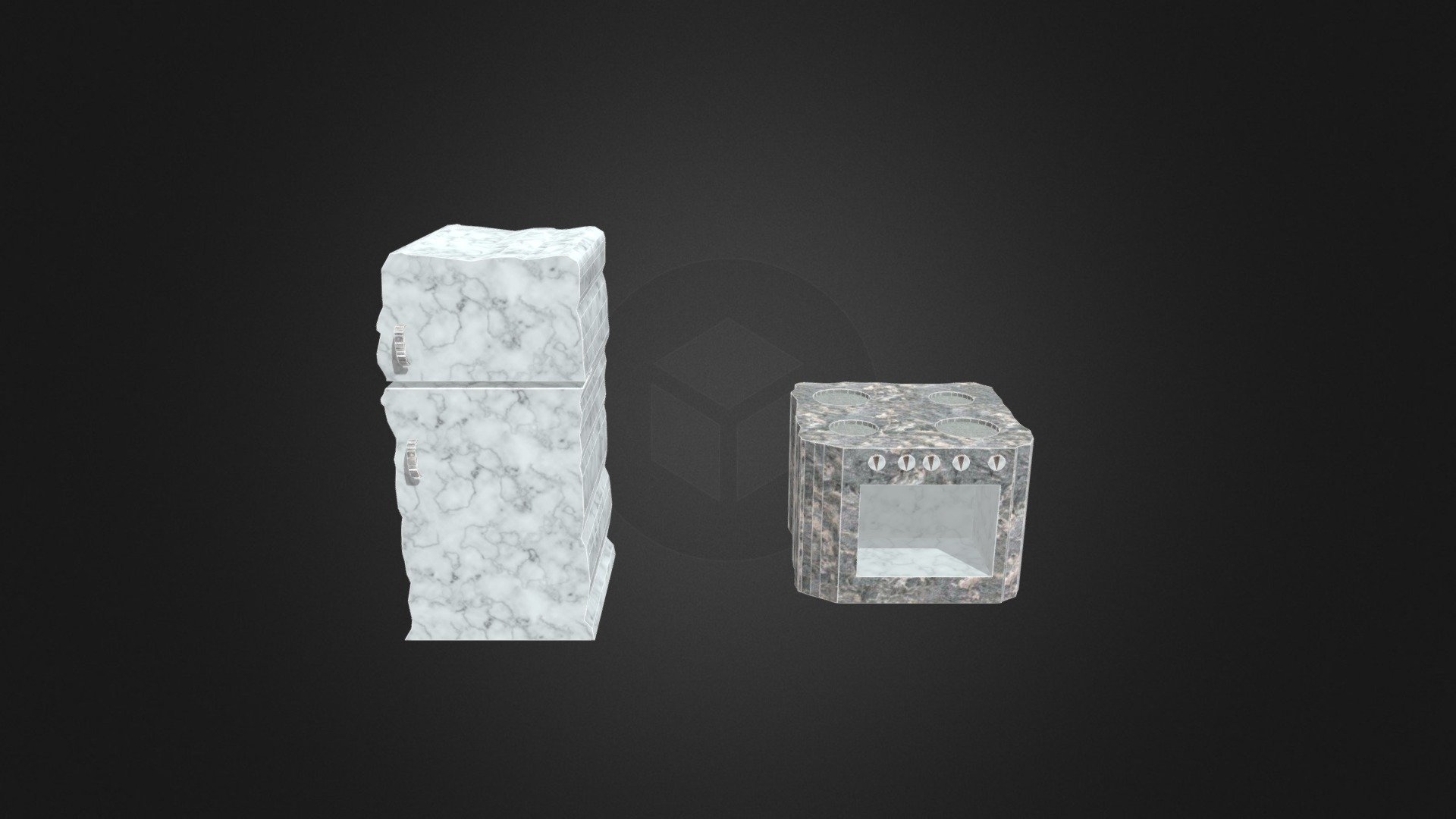 FLINTSTONE FRIGE AND STOVE - Download Free 3D model by shirlanne ...