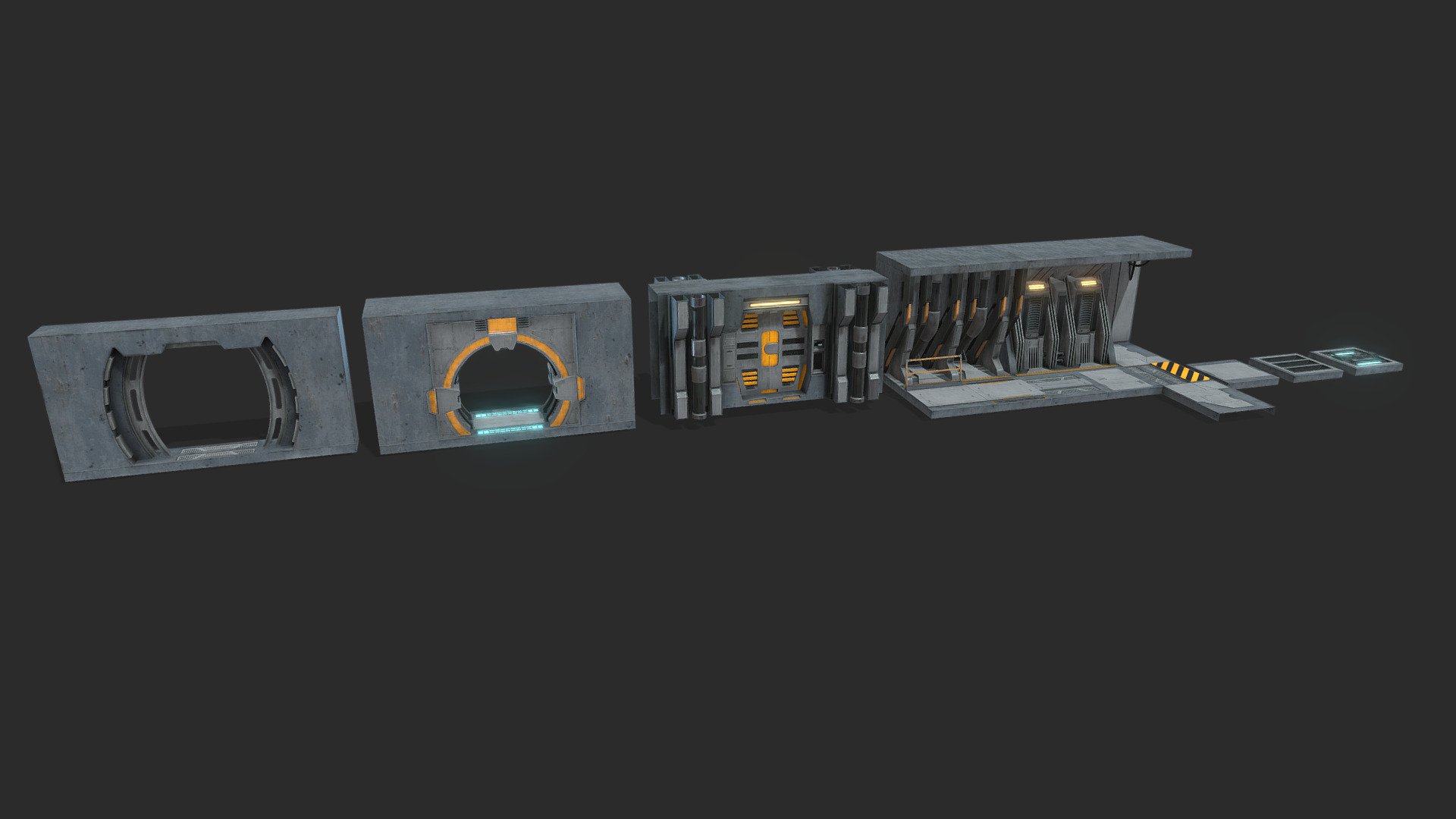 Sci Fi Asset pack 4 - Buy Royalty Free 3D model by Philip Gilbert ...