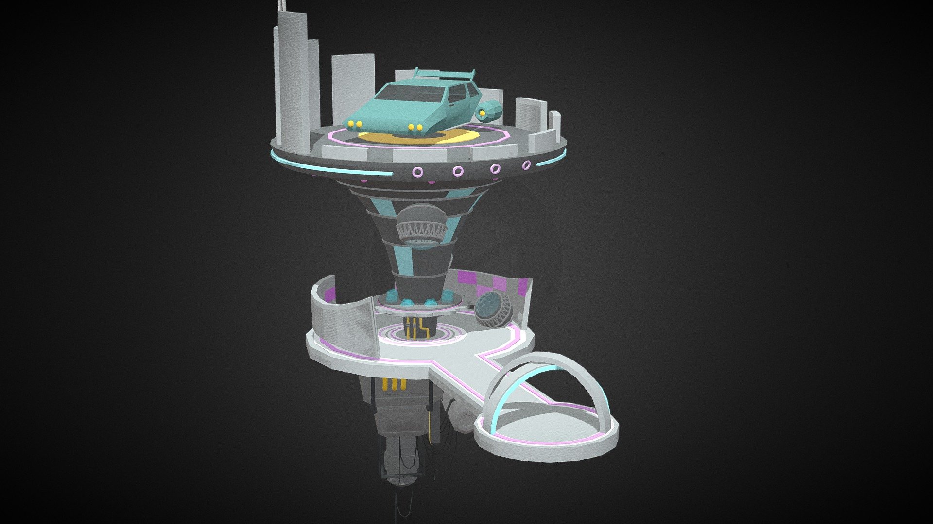 Cyberspace Space Station - Download Free 3D model by 3d.xyz (@webuild ...