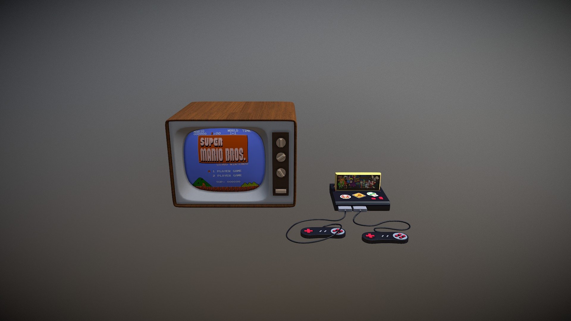 retro video game console - 3D model by xuxav [1ab3e4c] - Sketchfab