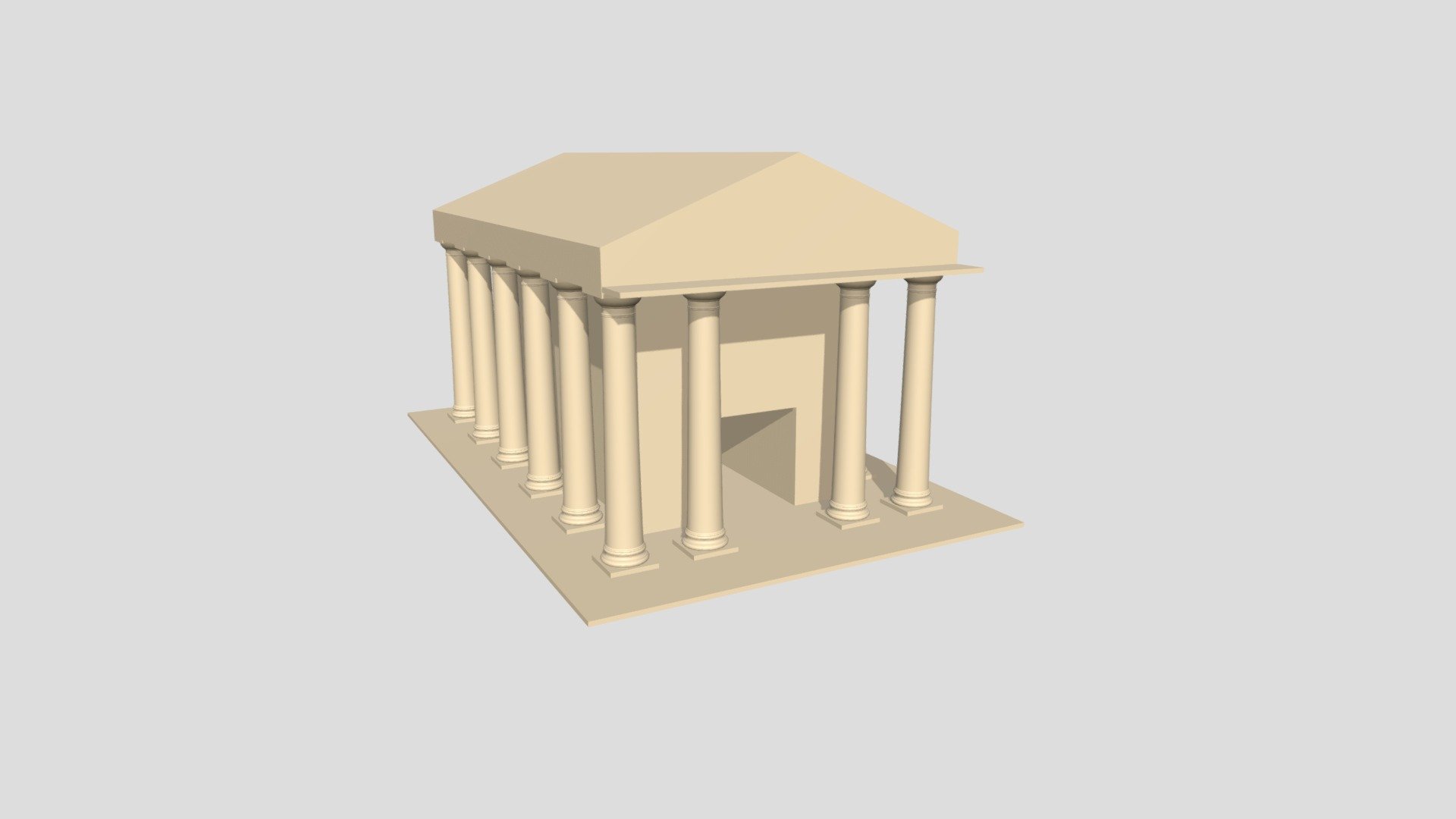 Greek Building - 3D model by trbirk [1ab3fff] - Sketchfab
