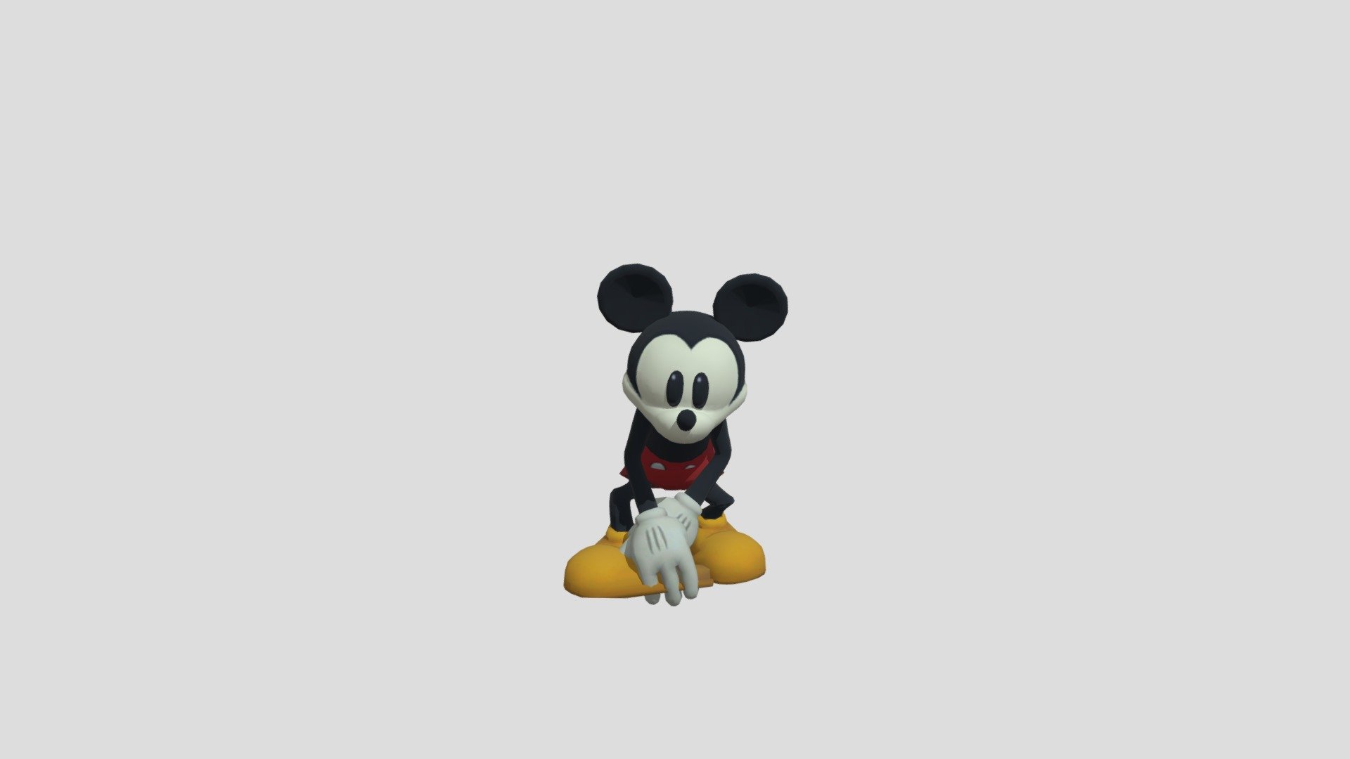 Mickey Mouse Sitting Laughing - Download Free 3D model by Renato Solar ...
