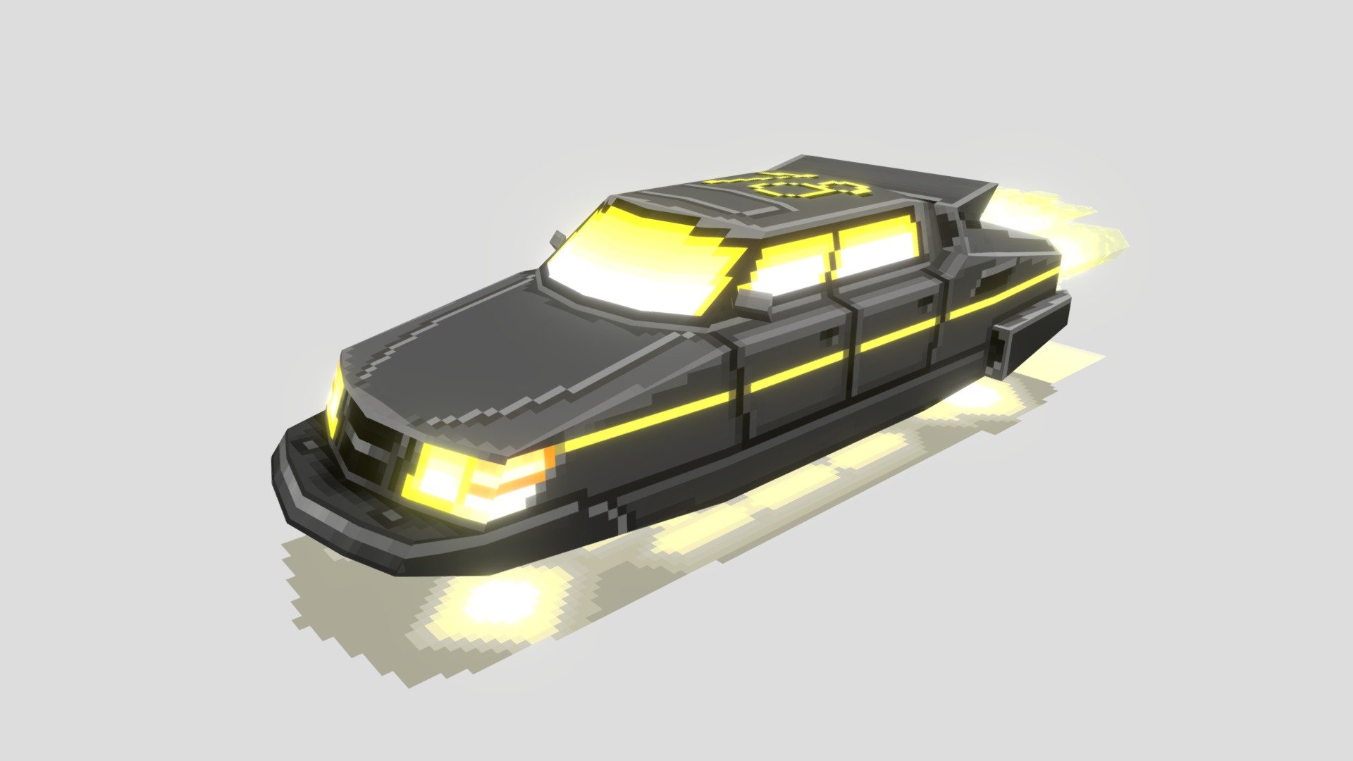 Low Poly Pixel Hover Car Dad Edition - 3D model by Simon Geisor (@simonG) [1aba484] - Sketchfab
