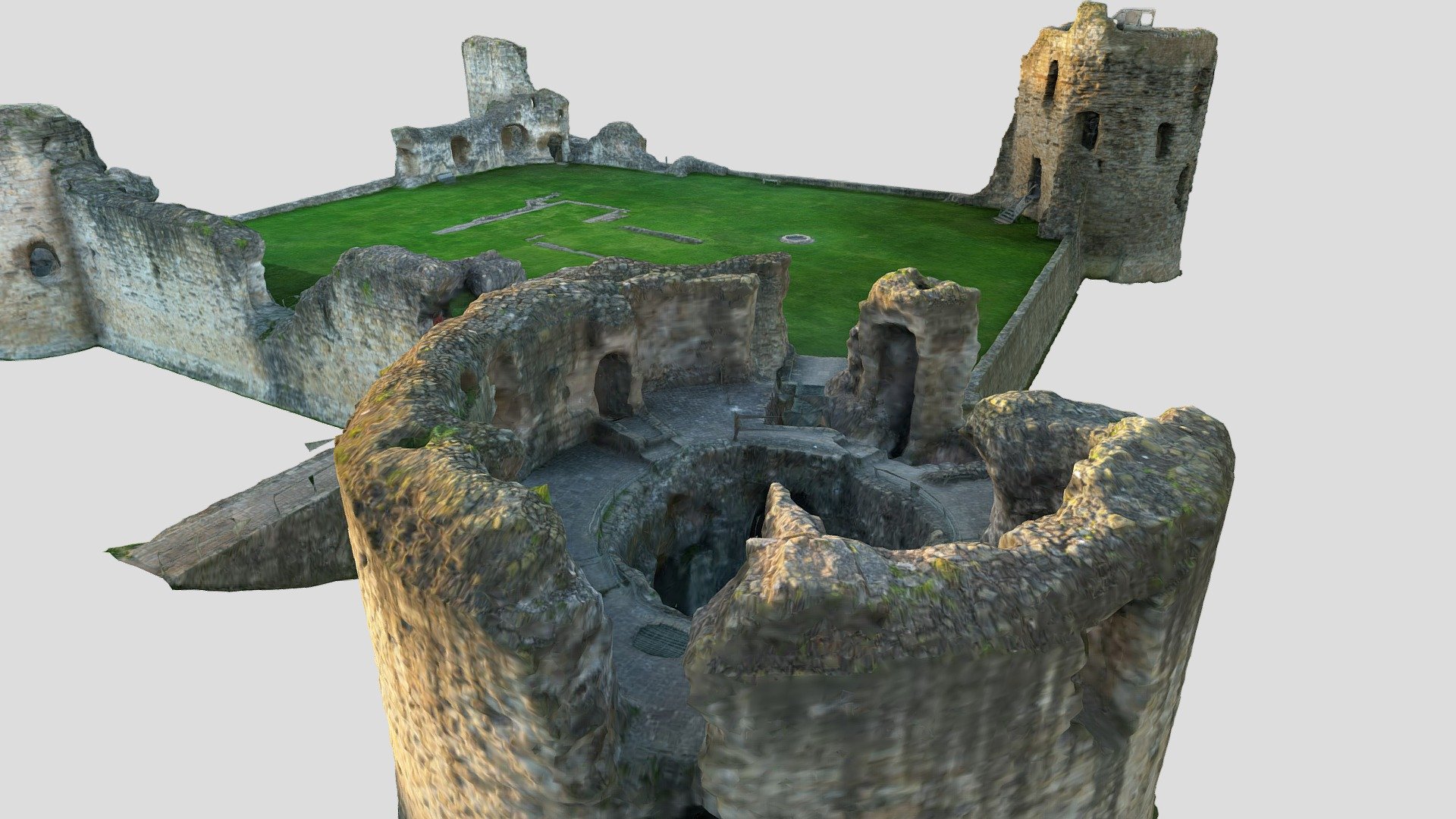 Flint Castle - Castell y Fflin - Buy Royalty Free 3D model by VaultPhil ...