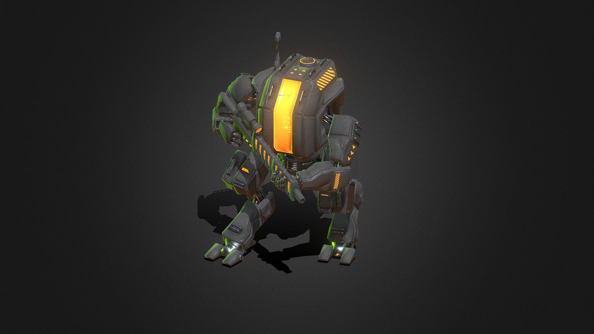 Combat mech - Download Free 3D model by Thibaut Barel (@Thibaut.Barel ...