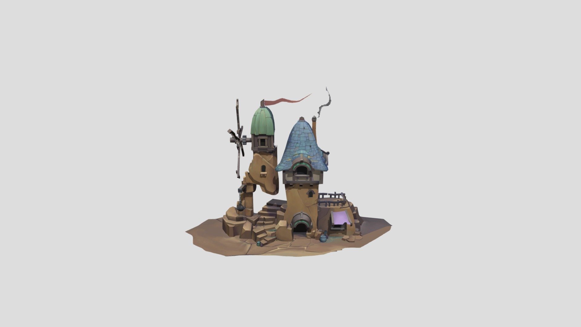 Desert Rock Town - 3D model by coconuts8780 (@kimjun3682) [1ac0fb8 ...