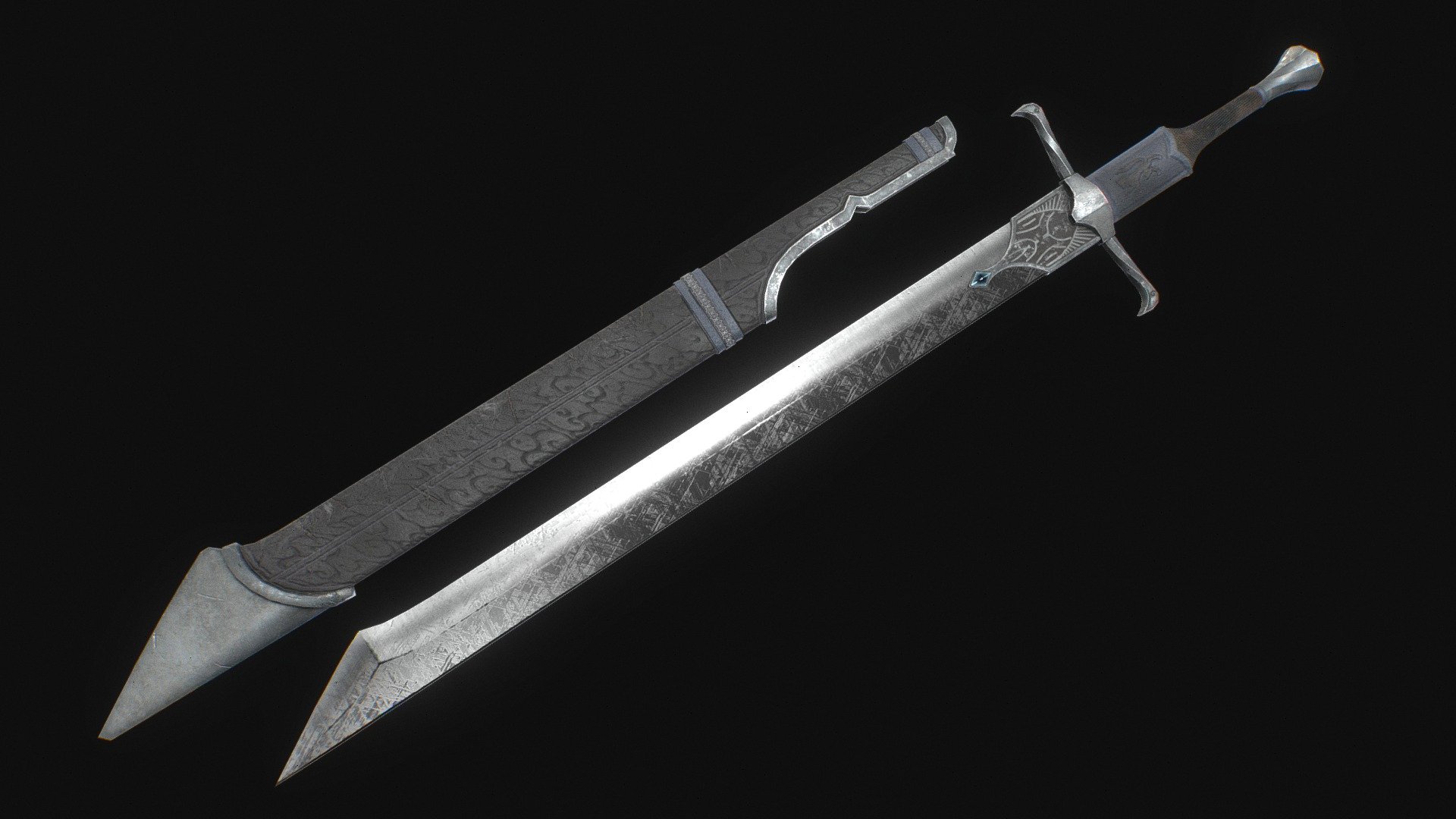 Shadow's Song Longsword - 3D model by Kaji22/Marc Pinheiro (@Kaji22 ...