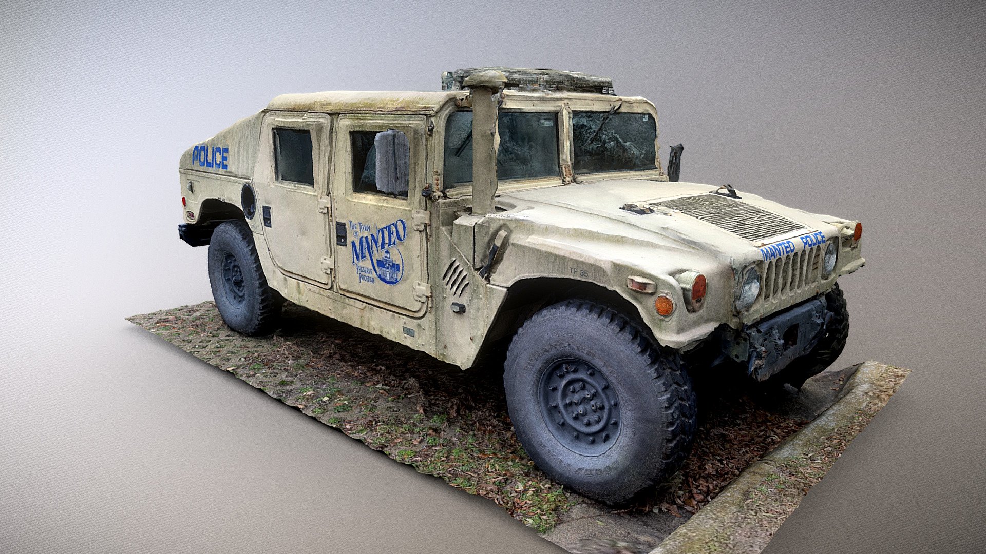 Manteo Police Vehicle - Humvee - Buy Royalty Free 3D model by Peter ...