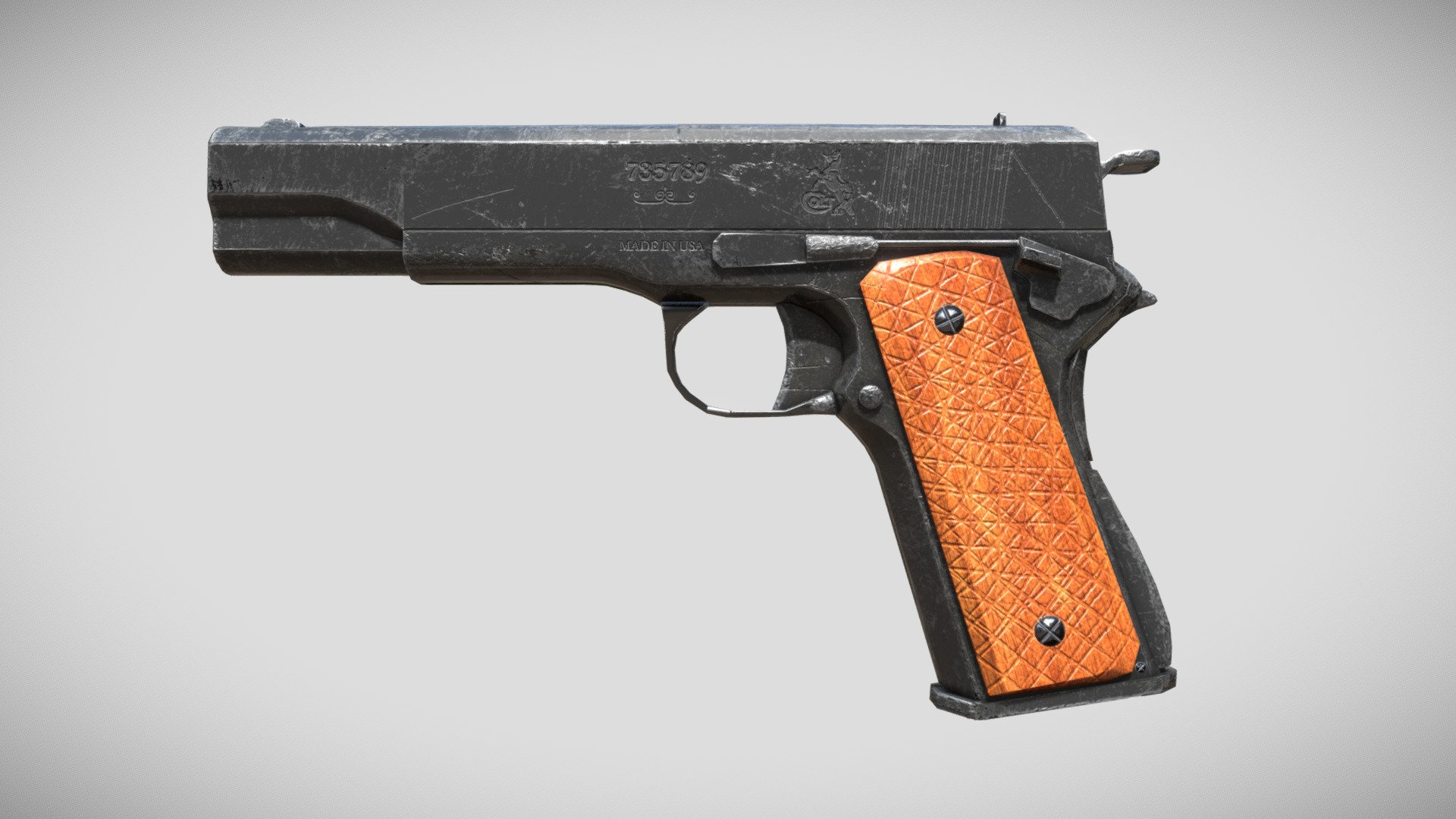 Colt M1911 - Download Free 3D model by Federico Oviedo (@Federico ...