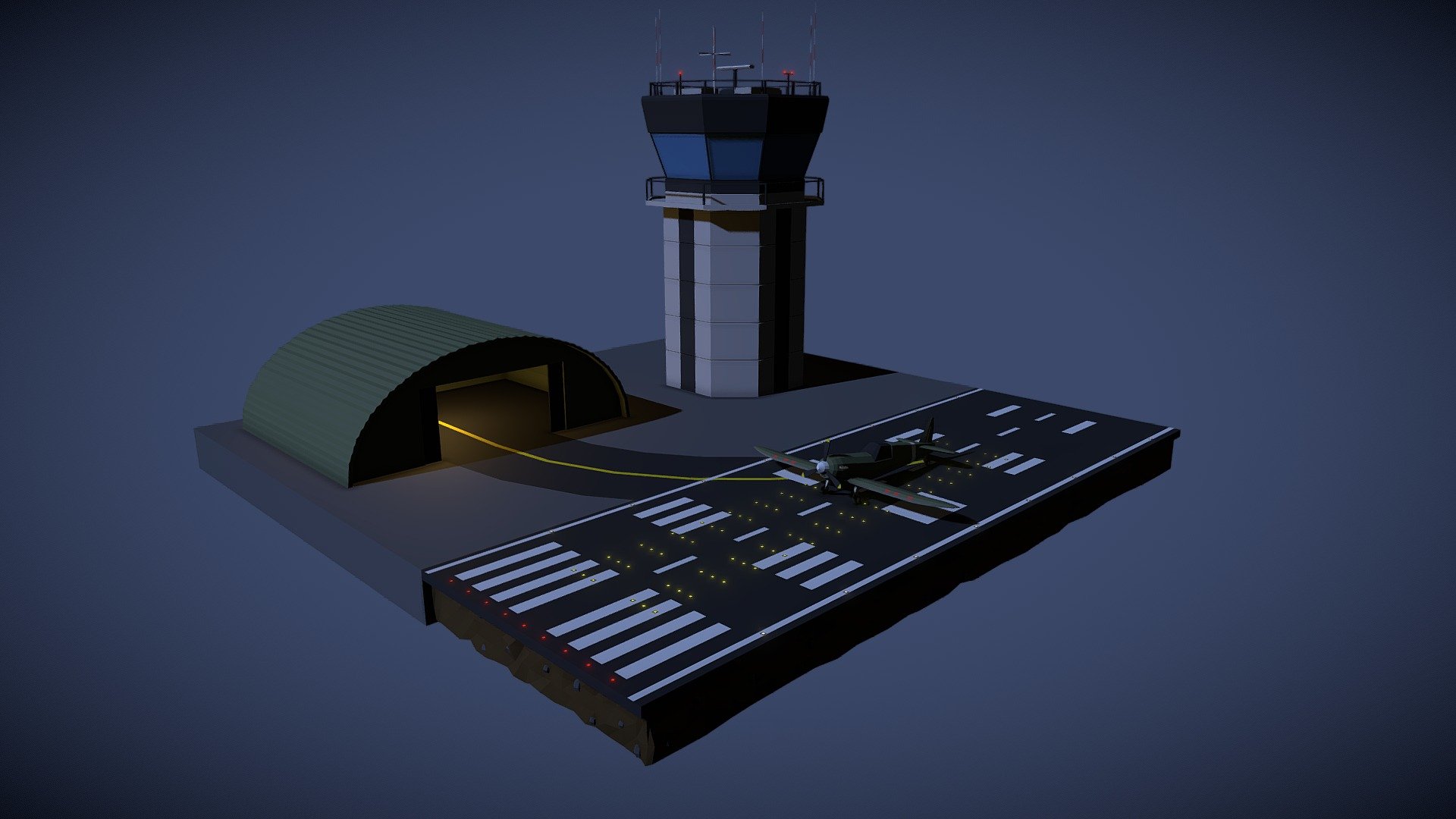 Low-Poly Airport - 3D model by Jakub Šulc (@sulc3D) [1ac4937] - Sketchfab