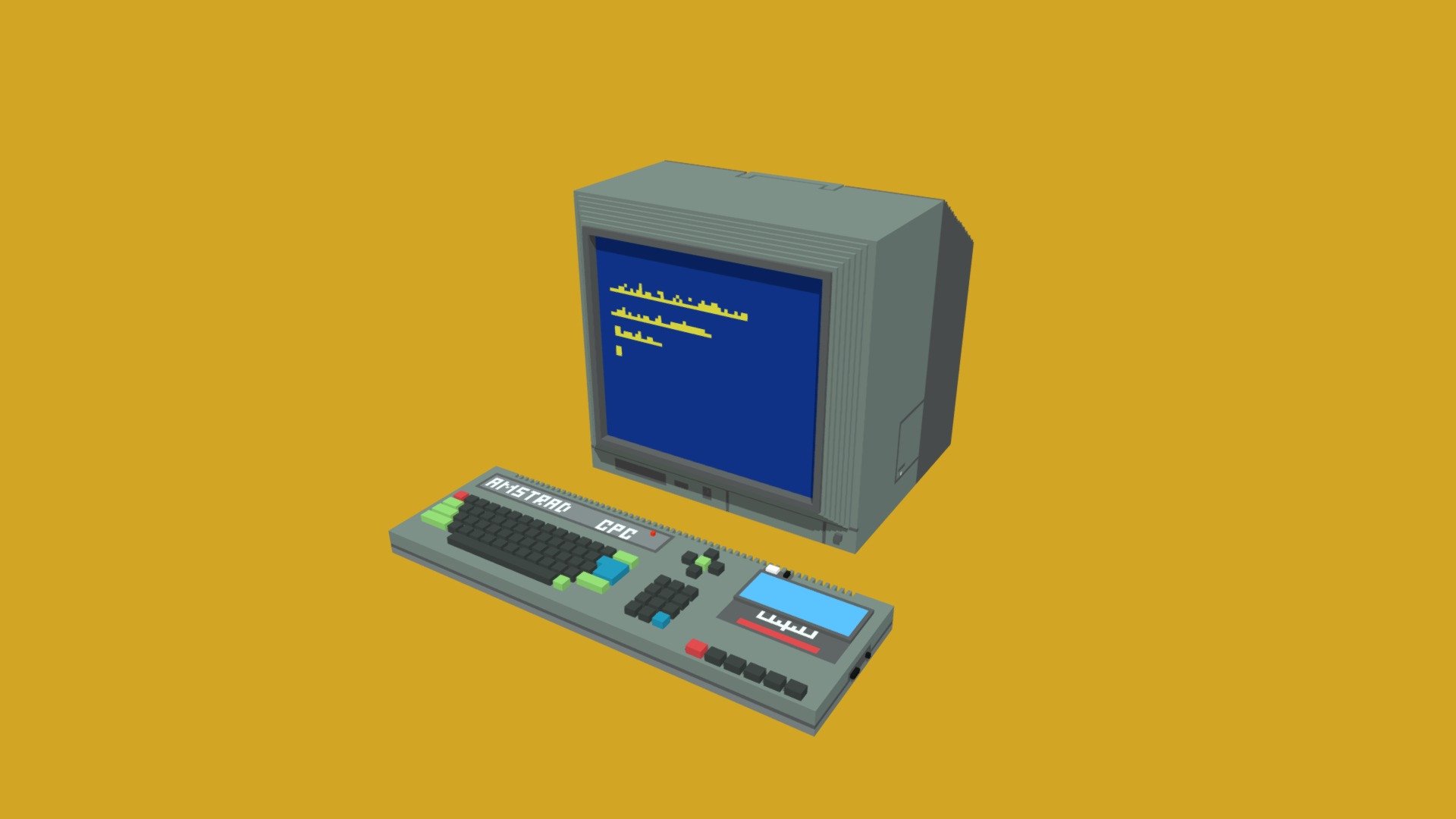 Amstrad Cpc 464 Voxel - 3D model by marinahbau (@mar77mhb) [1accdab ...