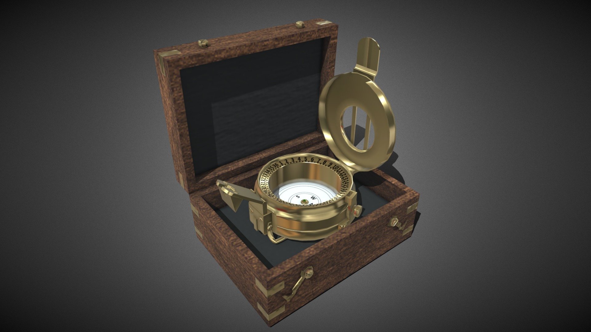 Compass & Box - 3D model by avinay.rama [1acd790] - Sketchfab