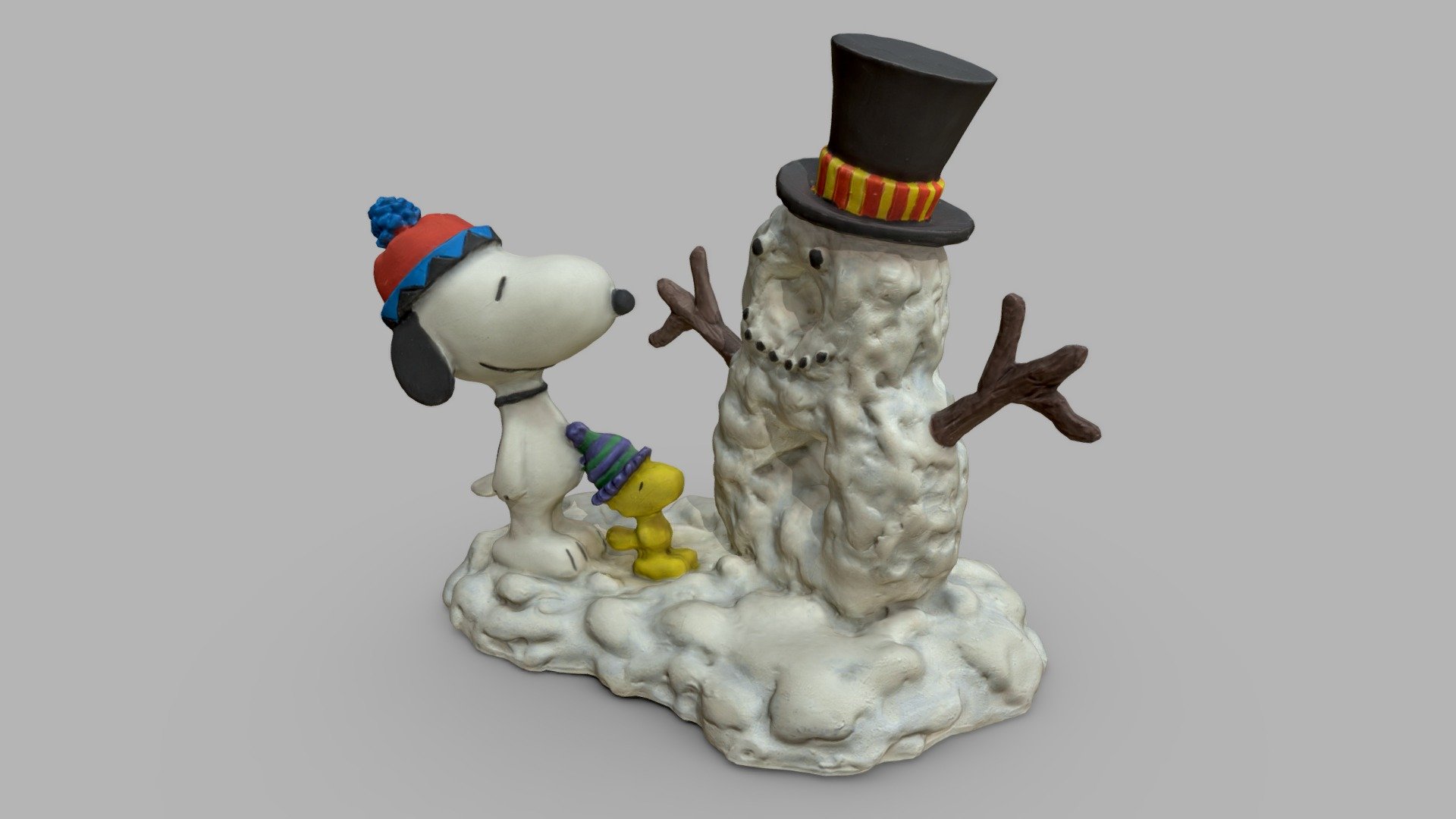 Peanuts: Snoopy Woodstock Christmas figurine - 3D model by MAK11 ...