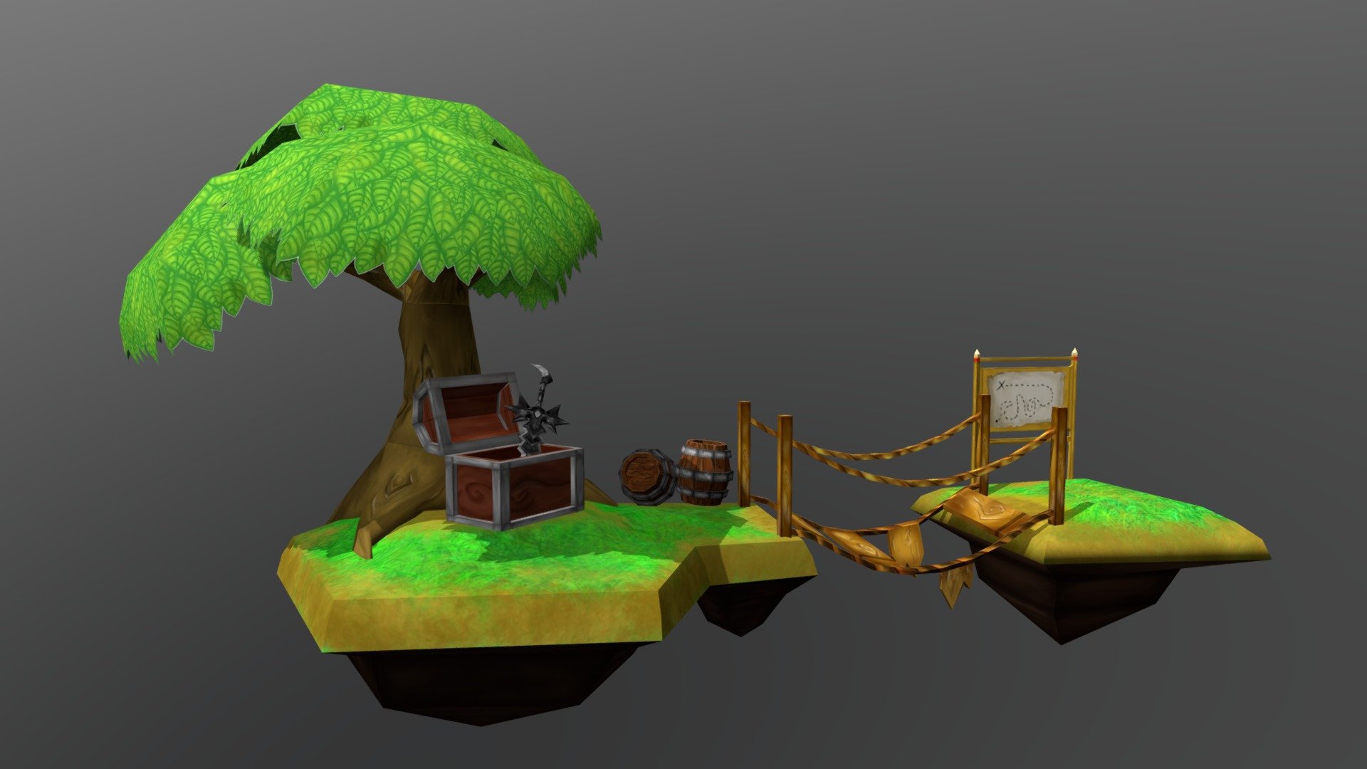 Low Poly Island - 3D model by kaimin99 [1ace0d3] - Sketchfab