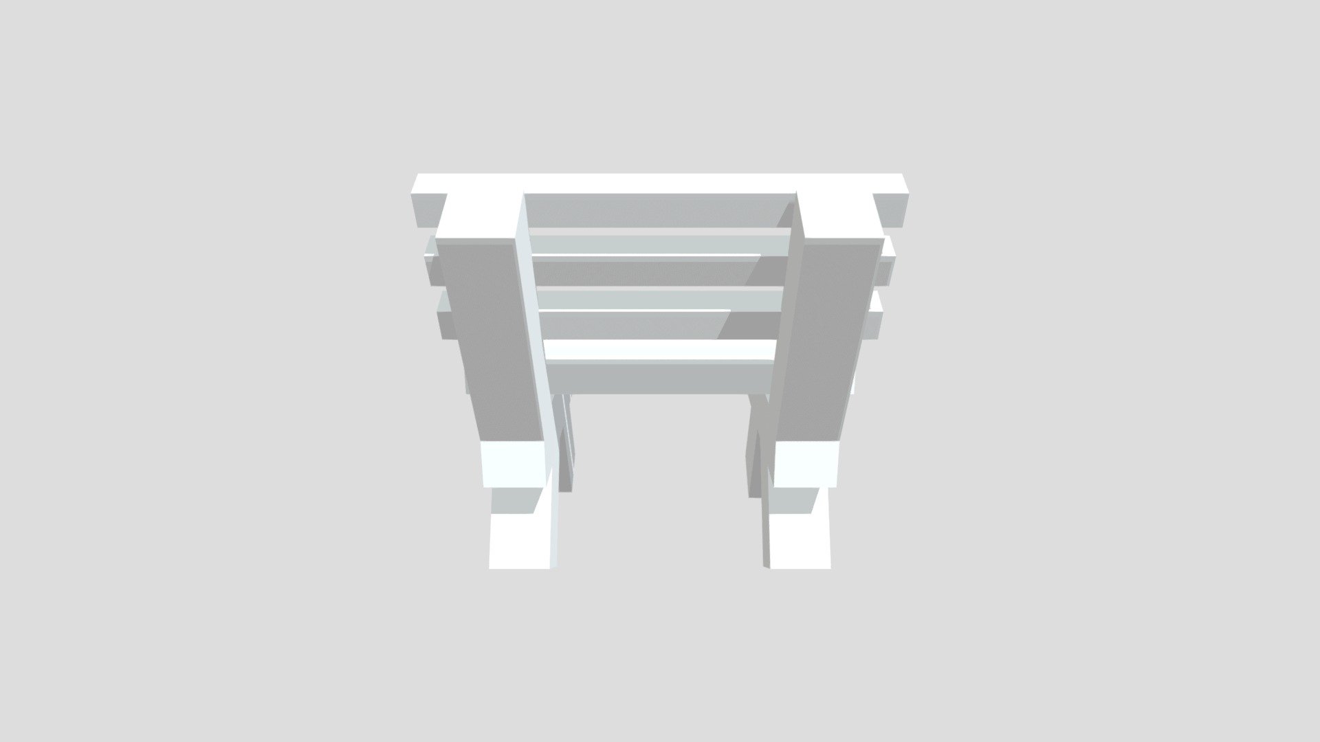 Blocky Park Bench - 3D model by Hunter Thomas (@HunterTh00) [1aced88 ...