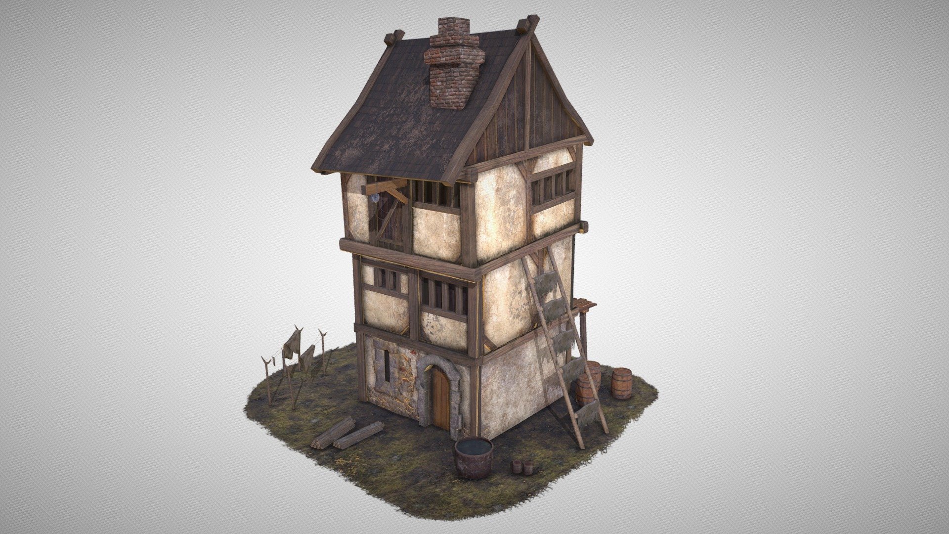 Crooked House - 3D model by Serious Black 19 (@seriousblack_19 ...
