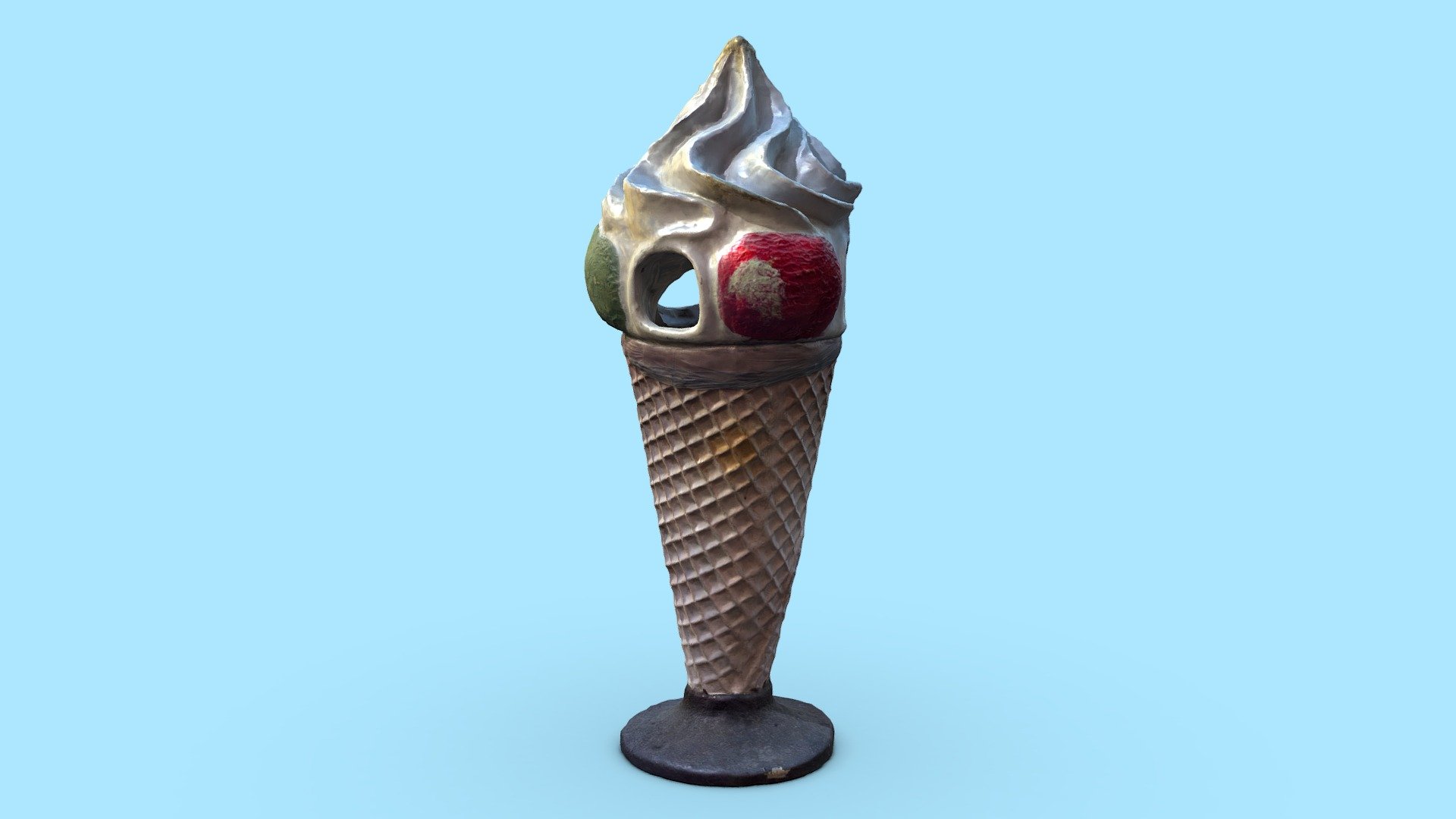 Ice Cream Cone Trash Can Scan - Buy Royalty Free 3D model by Austin ...