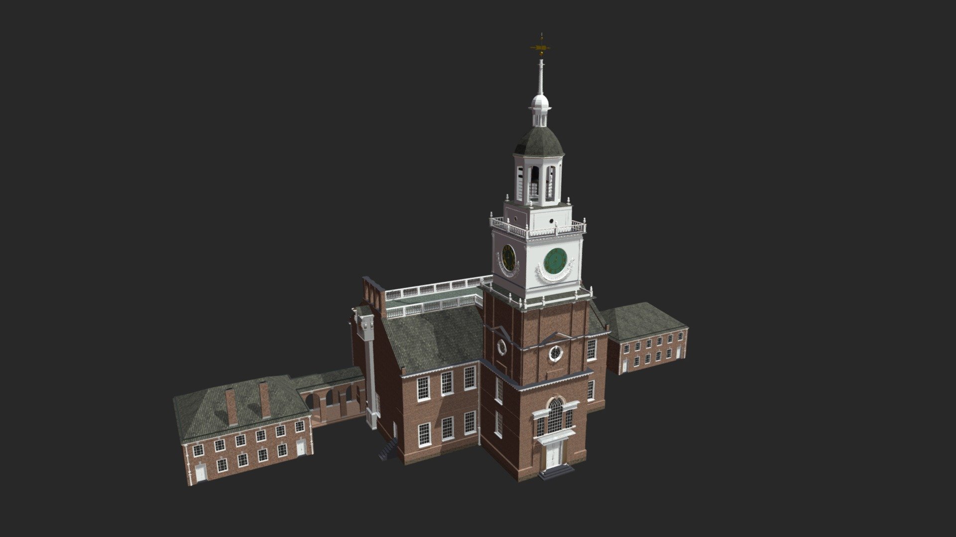 Independence Hall - Buy Royalty Free 3D model by renato.lt (@renato.lt ...
