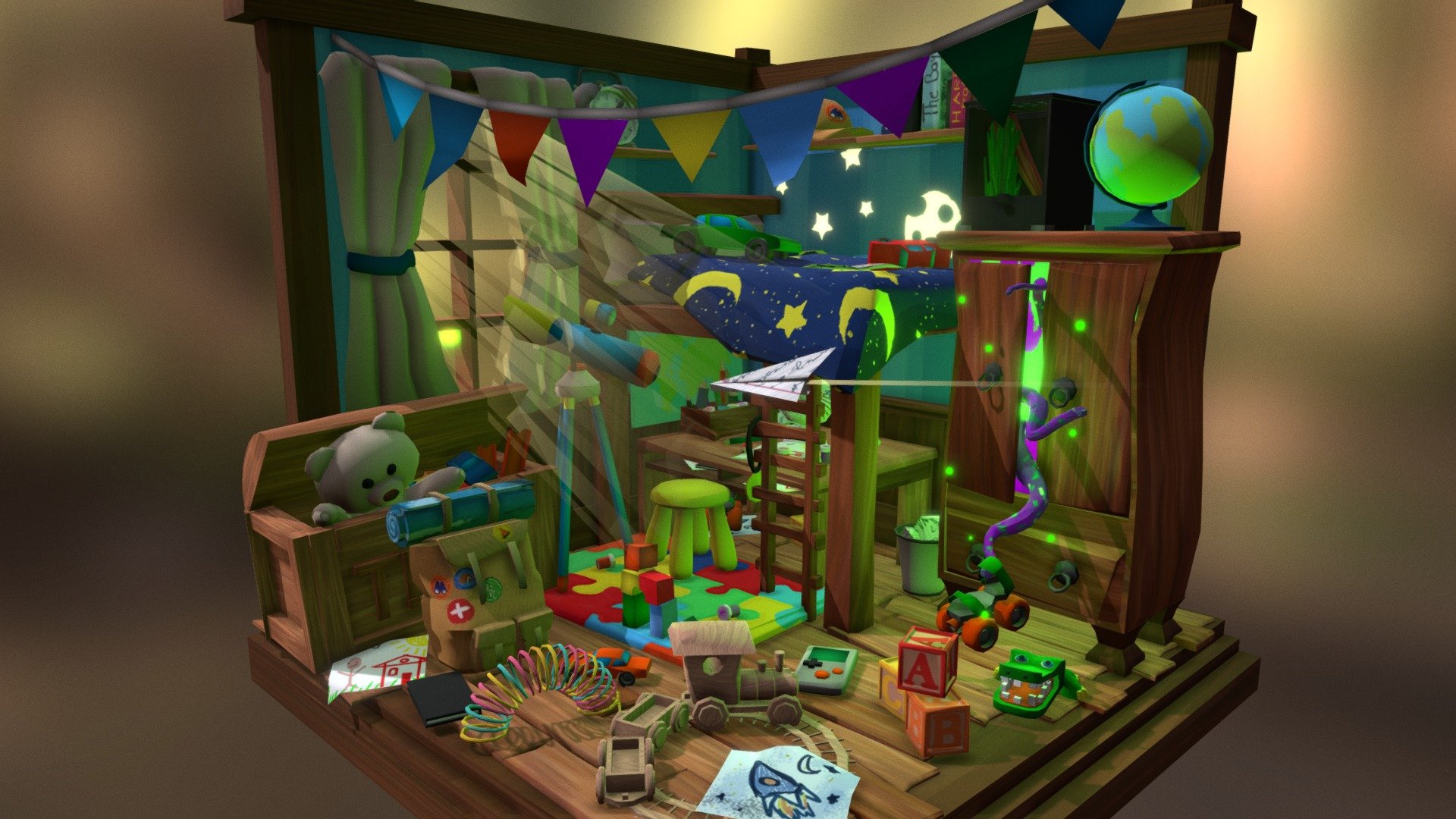 DAE Crib - Boy Scout's room - 3D model by Ines Bouwen (@inesbouwen ...