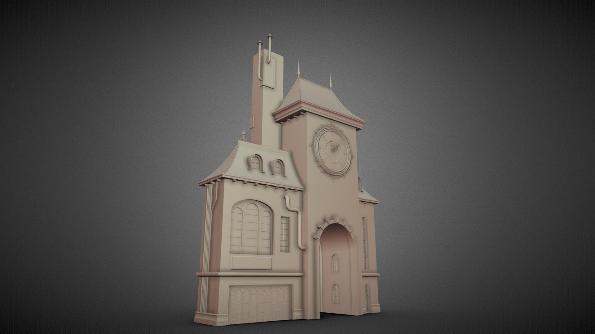 Colorful building - 3D model by mohamedhussien [1ad9693] - Sketchfab