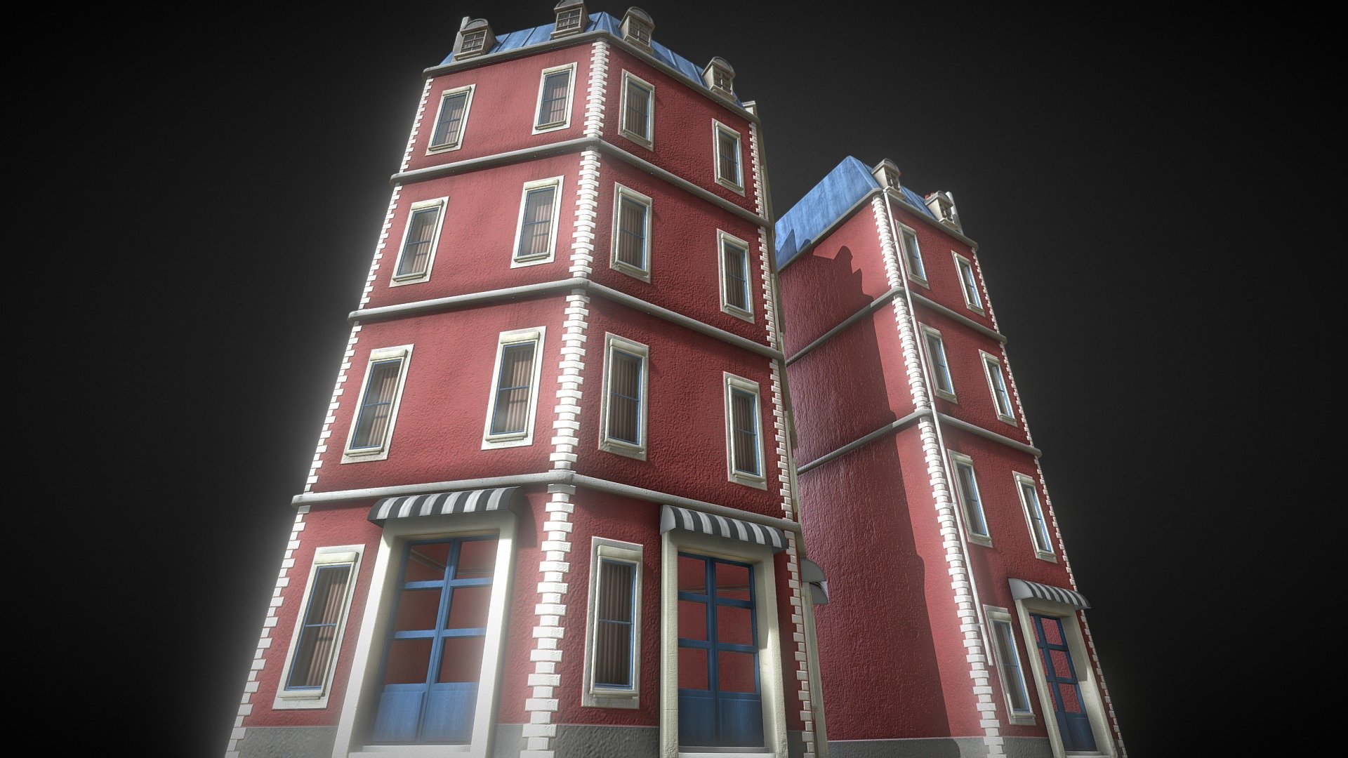 Paris Paris Red Wall Building - Buy Royalty Free 3D model by animod ...
