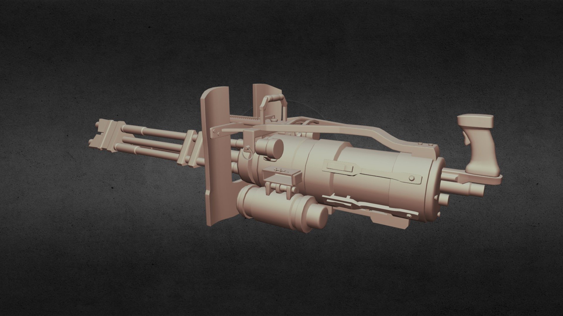 Minigun_v2 - 3D model by Andrew_Davis [1ae2f1d] - Sketchfab
