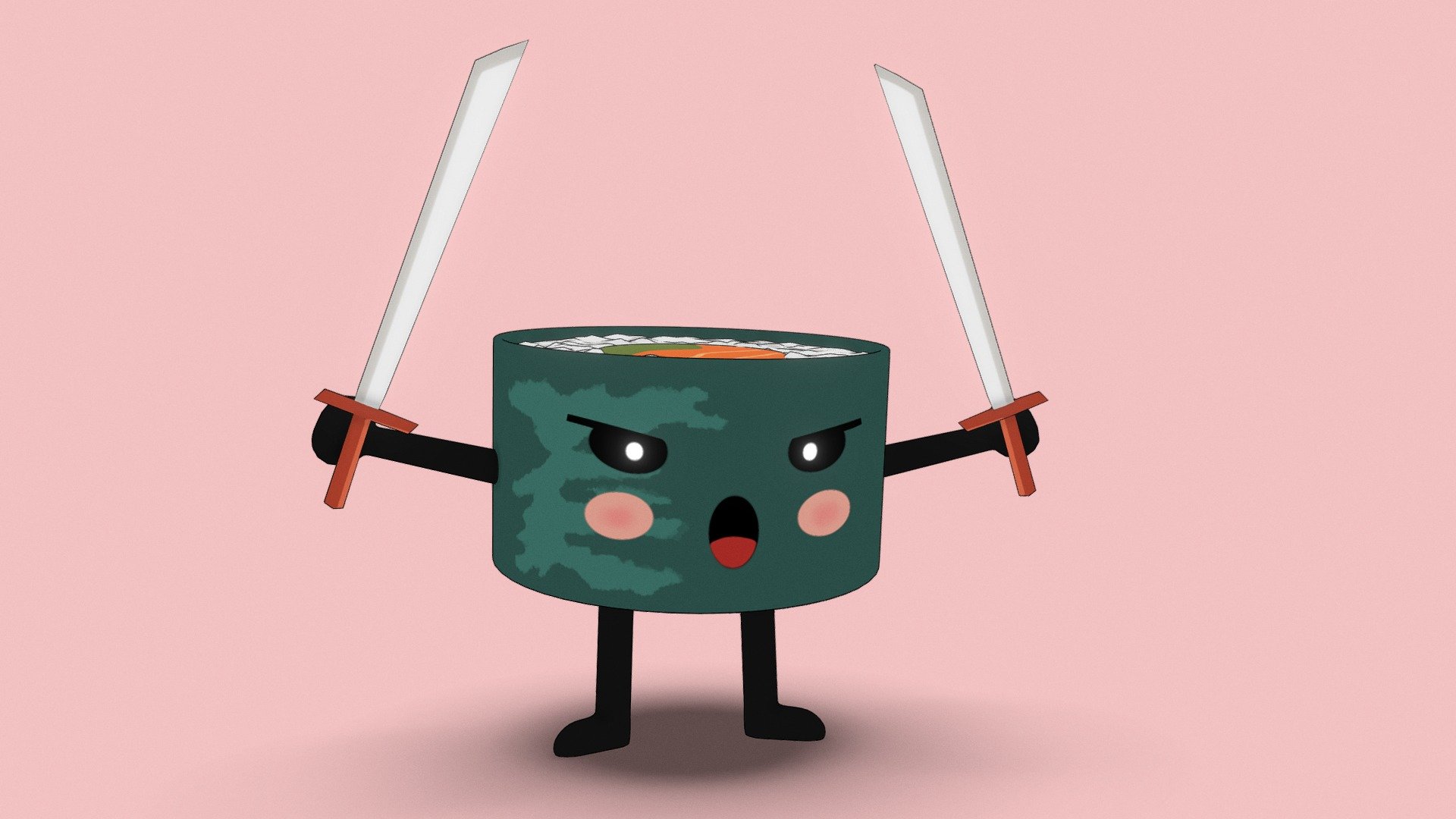 Sushi samurai (сушик) - Download Free 3D model by NEXIC (@CoFate ...