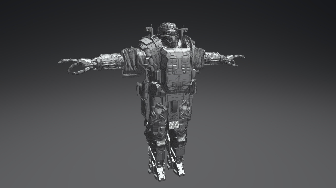 Robot Soldier Heavy Unit - CYBO - 3D model by andonhh [1ae658d] - Sketchfab