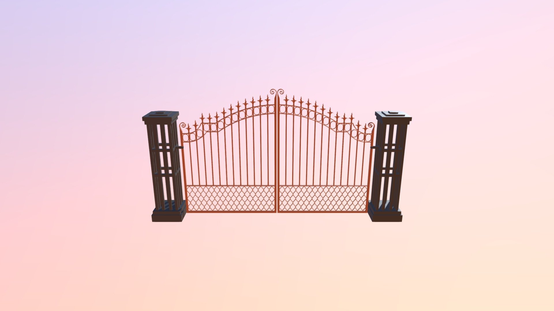 Princess Drive Entrance Gate - 3D model by Burvills - Peter (@burvills ...