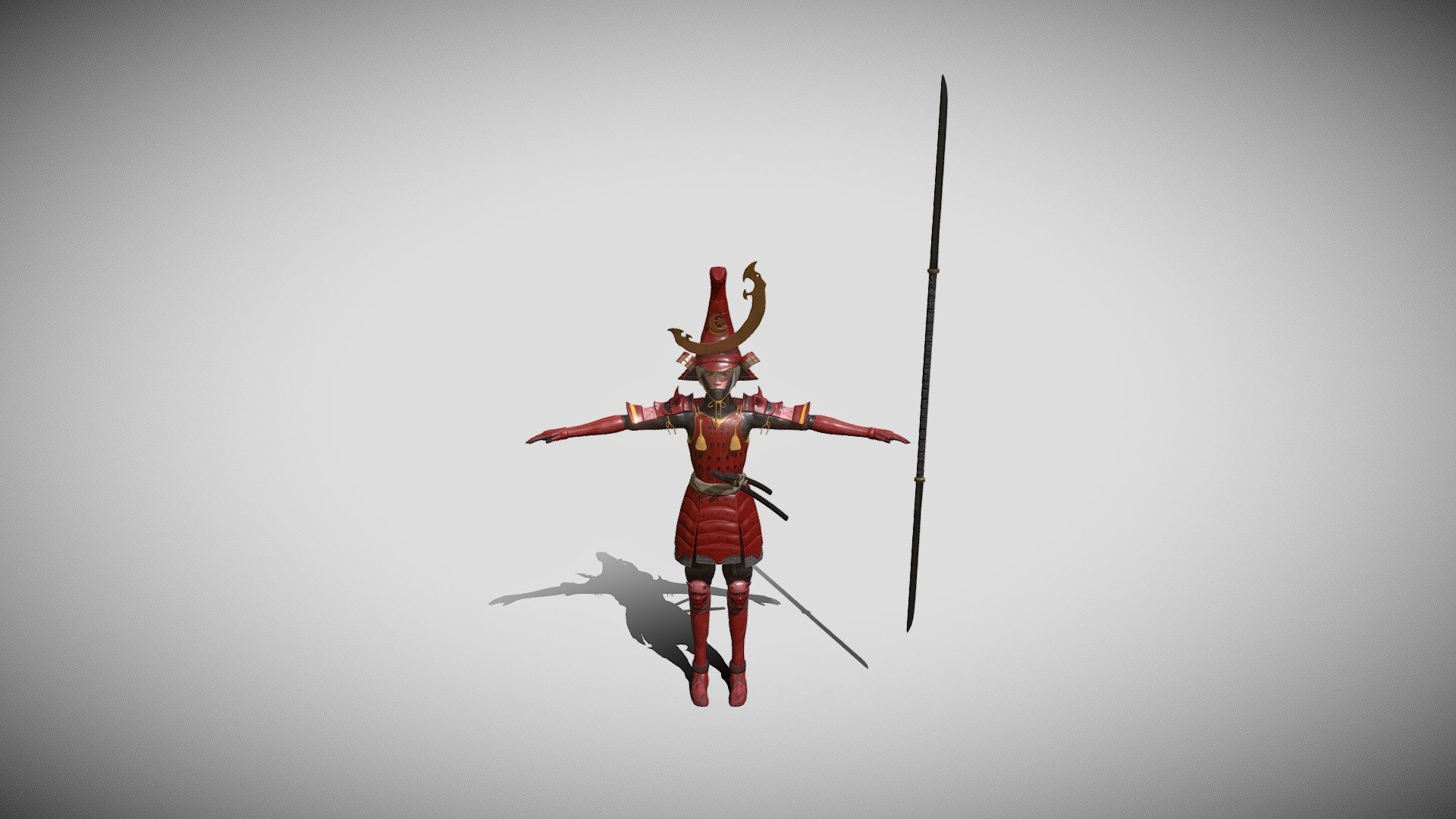 Samurai Warrior - 3D model by KongouRa (@RanedoJuan) [1aeee38] - Sketchfab
