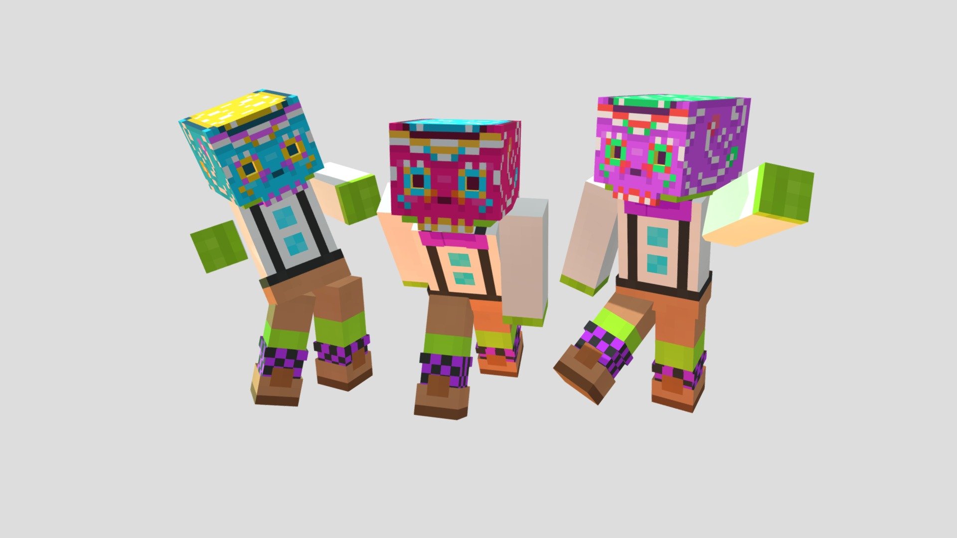 Sweet skull set - 3D model by MHORORO [1af2fad] - Sketchfab