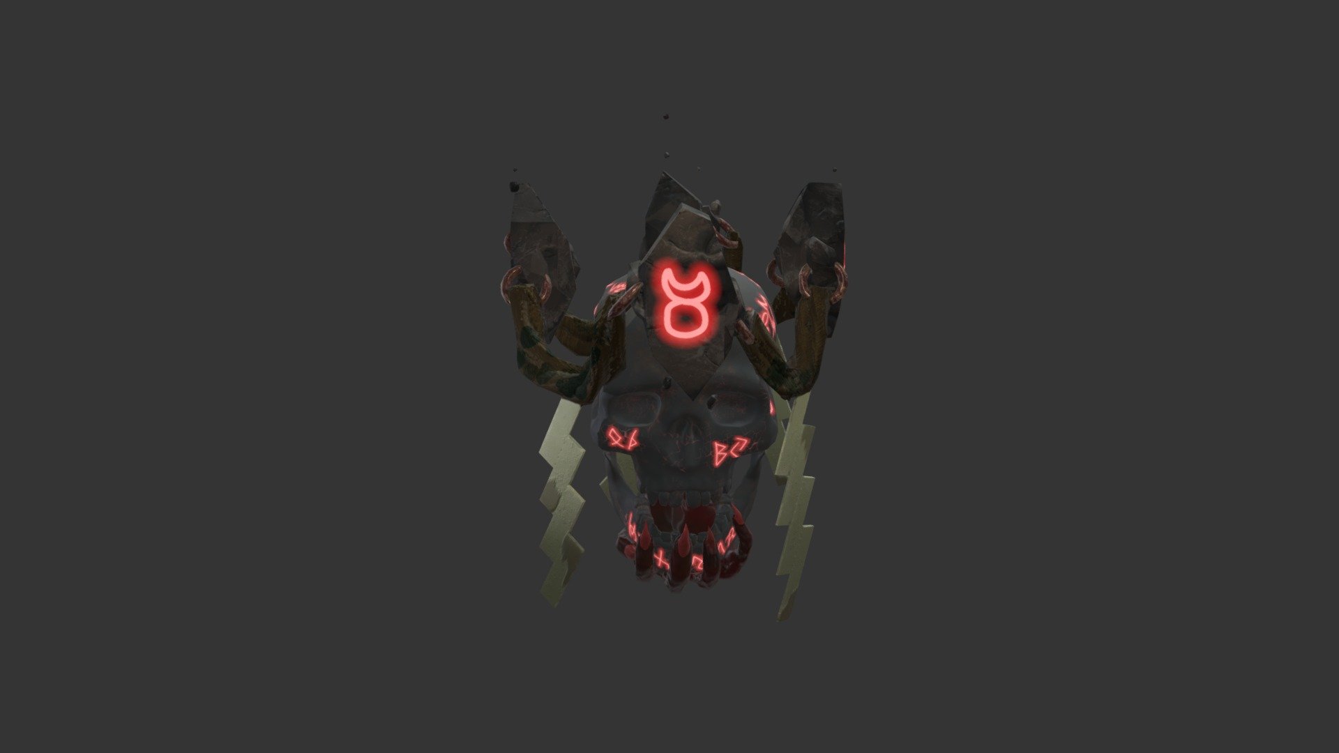 demon seal skull (Turn Around) - 3D model by netrox03 [1af51c9] - Sketchfab