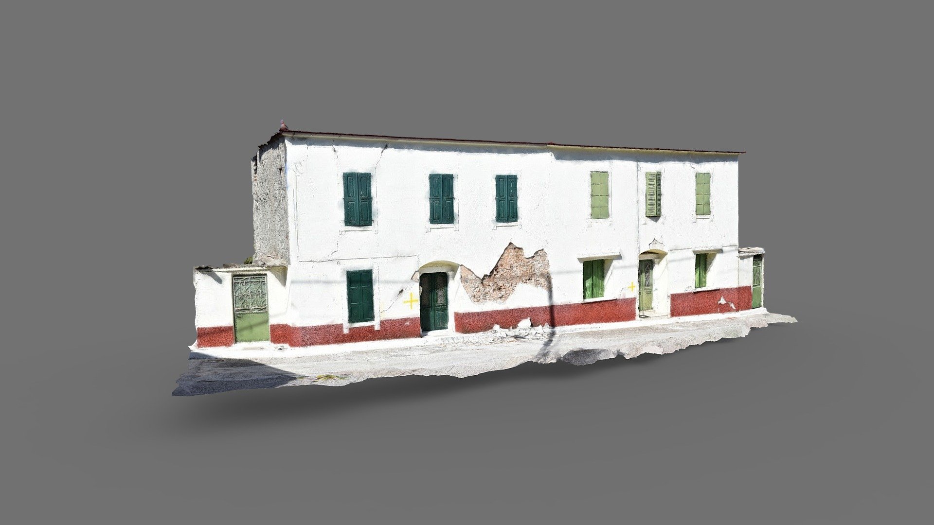 3D Model of a building affected by the disaster - 3D model by ...