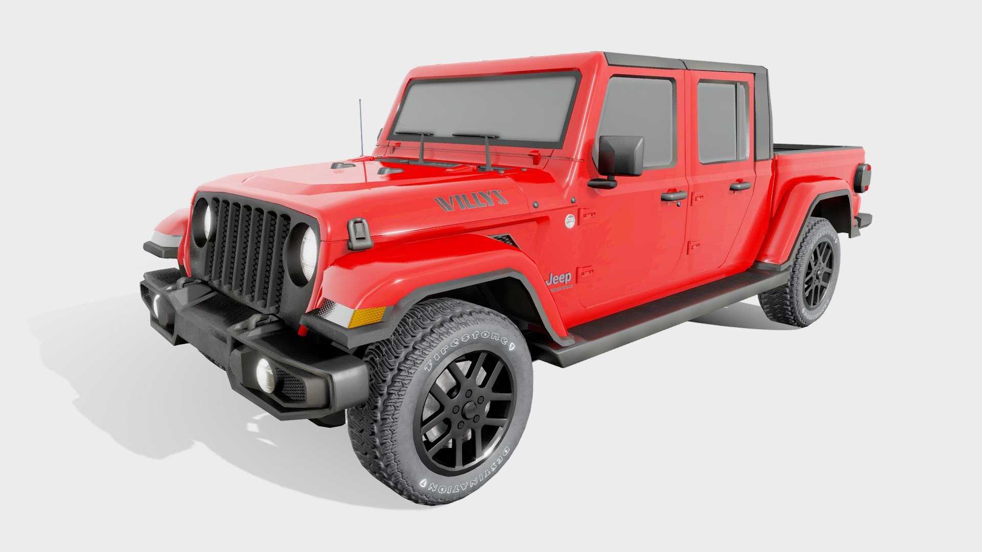 Jeep Gladiator Willy's - 3D model by Rhett Wimmer (@Pavus_The_Pug ...