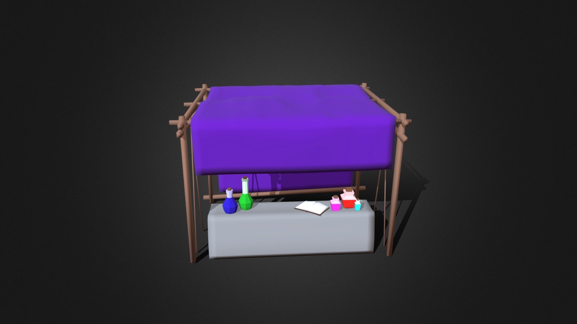 Low Poly Magic Potions Market Stand - 3D model by timmol [1aff3a0 ...