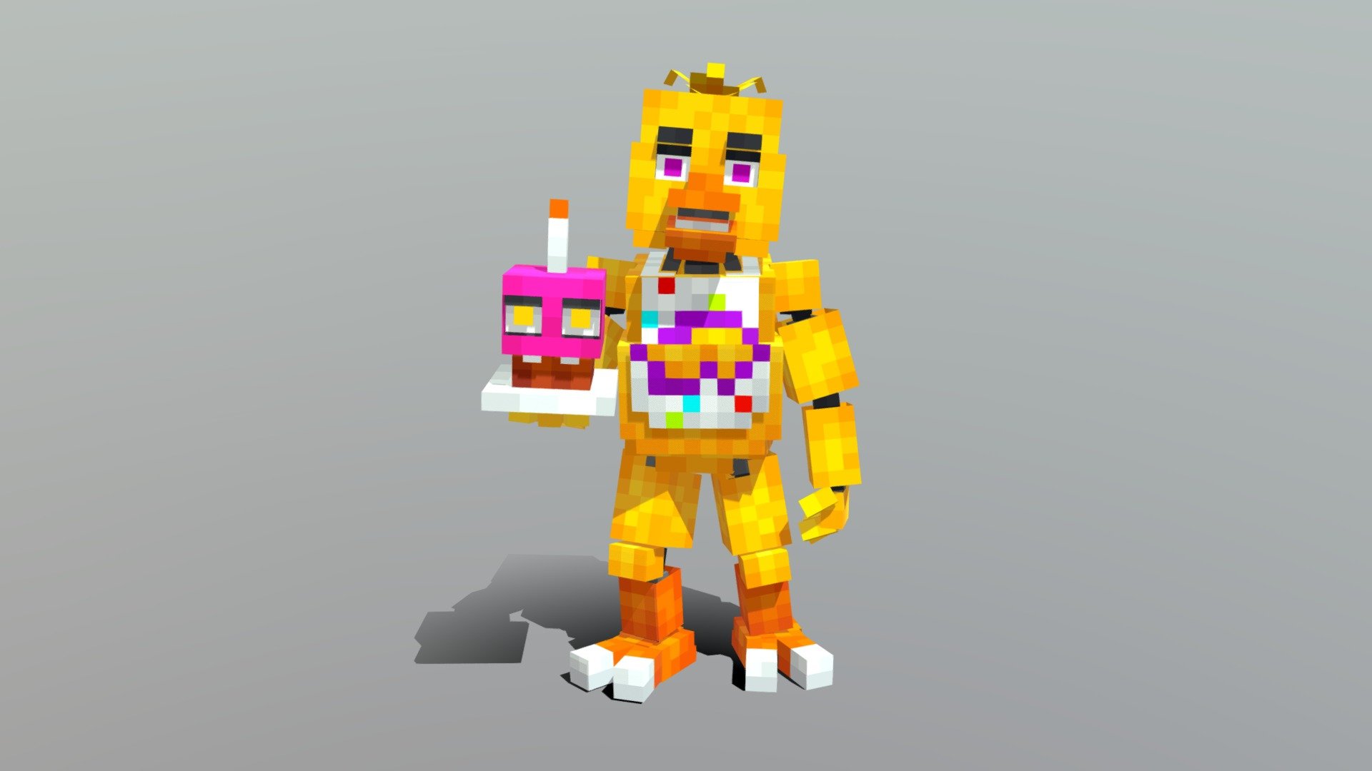 Chica The Chicken Minecraft Model - 3D model by realxygamer926 [1aff8b1 ...